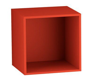 Form Konnect Red 1 1 Shelf Cube Shelving unit (H)352mm (W)352mm (D ...