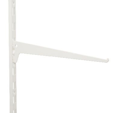 Form Lony White Epoxy powder-coated Steel Single slot bracket (H)120mm ...