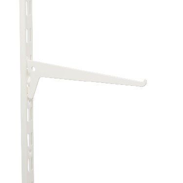 Form Lony White Powder-coated Steel Single slot bracket (H)72mm (L ...