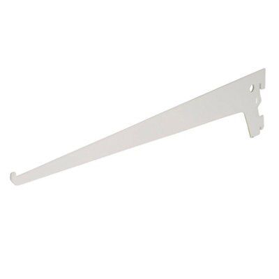 Form Lony White Steel Single slot bracket (H)120mm (L)516mm | DIY at B&Q