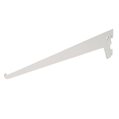 Form Lony White Steel Single slot bracket (H)72mm (L)416mm | DIY at B&Q