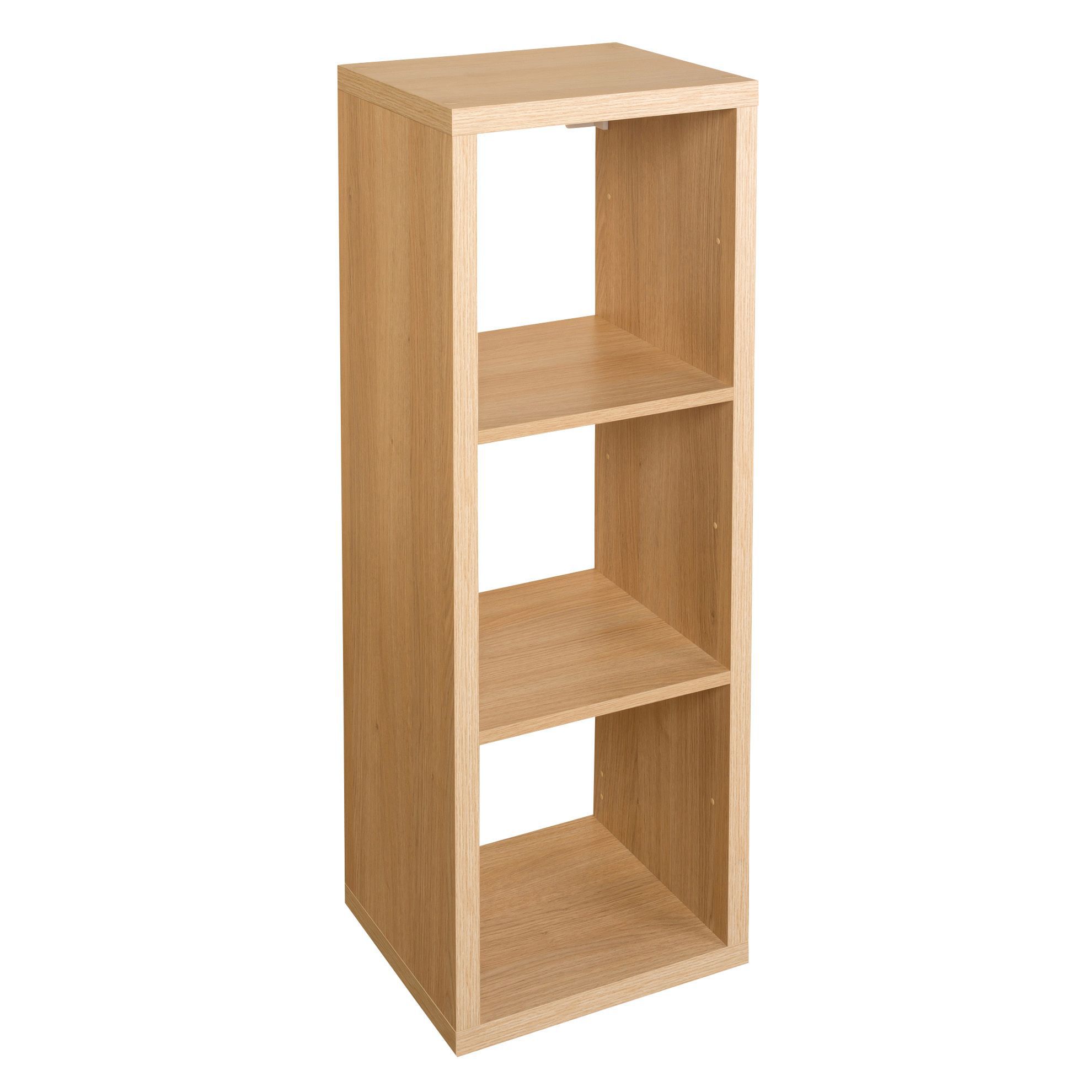 Form Mixxit Oak effect Freestanding Cube Shelving unit, (H)1080mm (W)390mm
