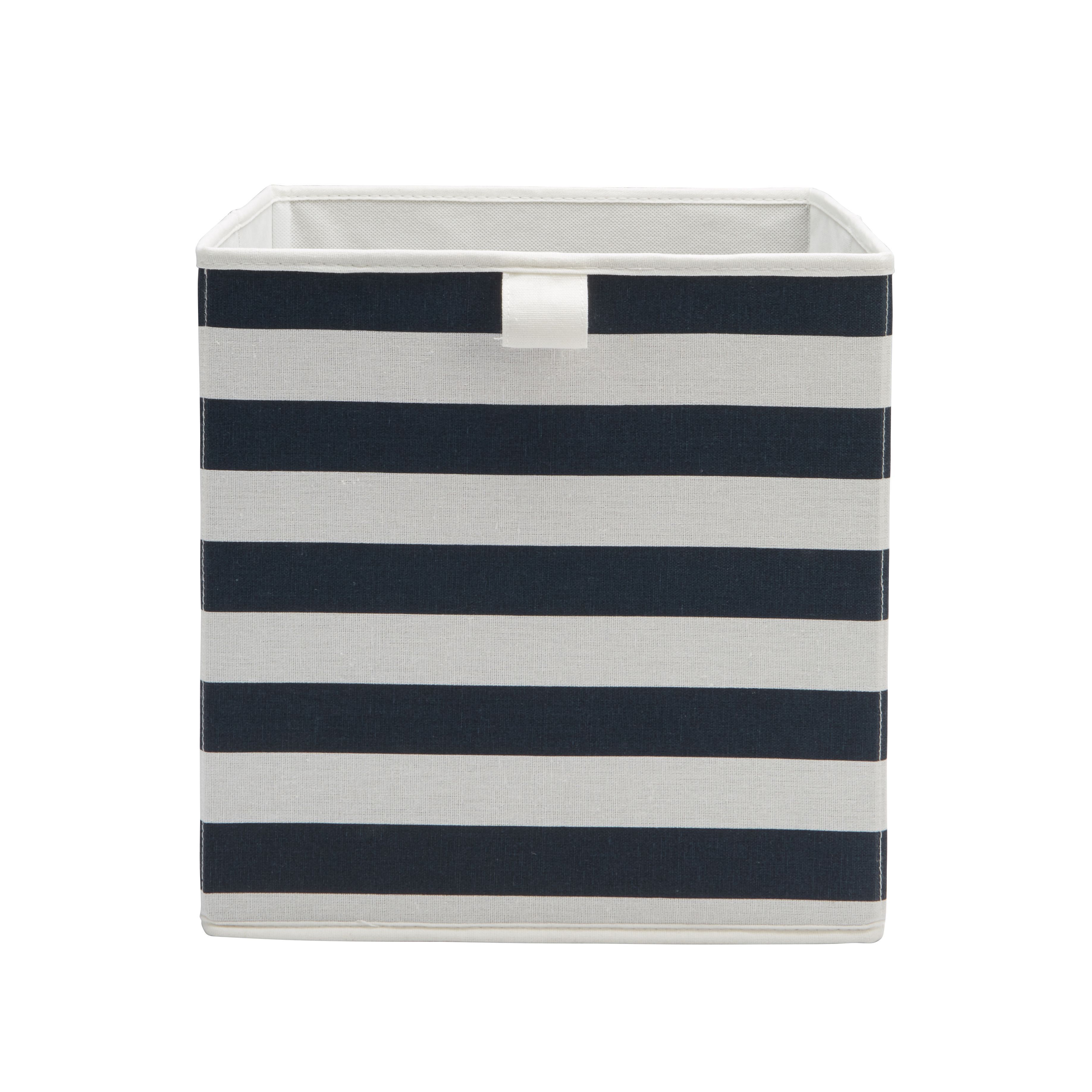 Form Mixxit Striped Navy Storage basket (H)31cm (W)31cm