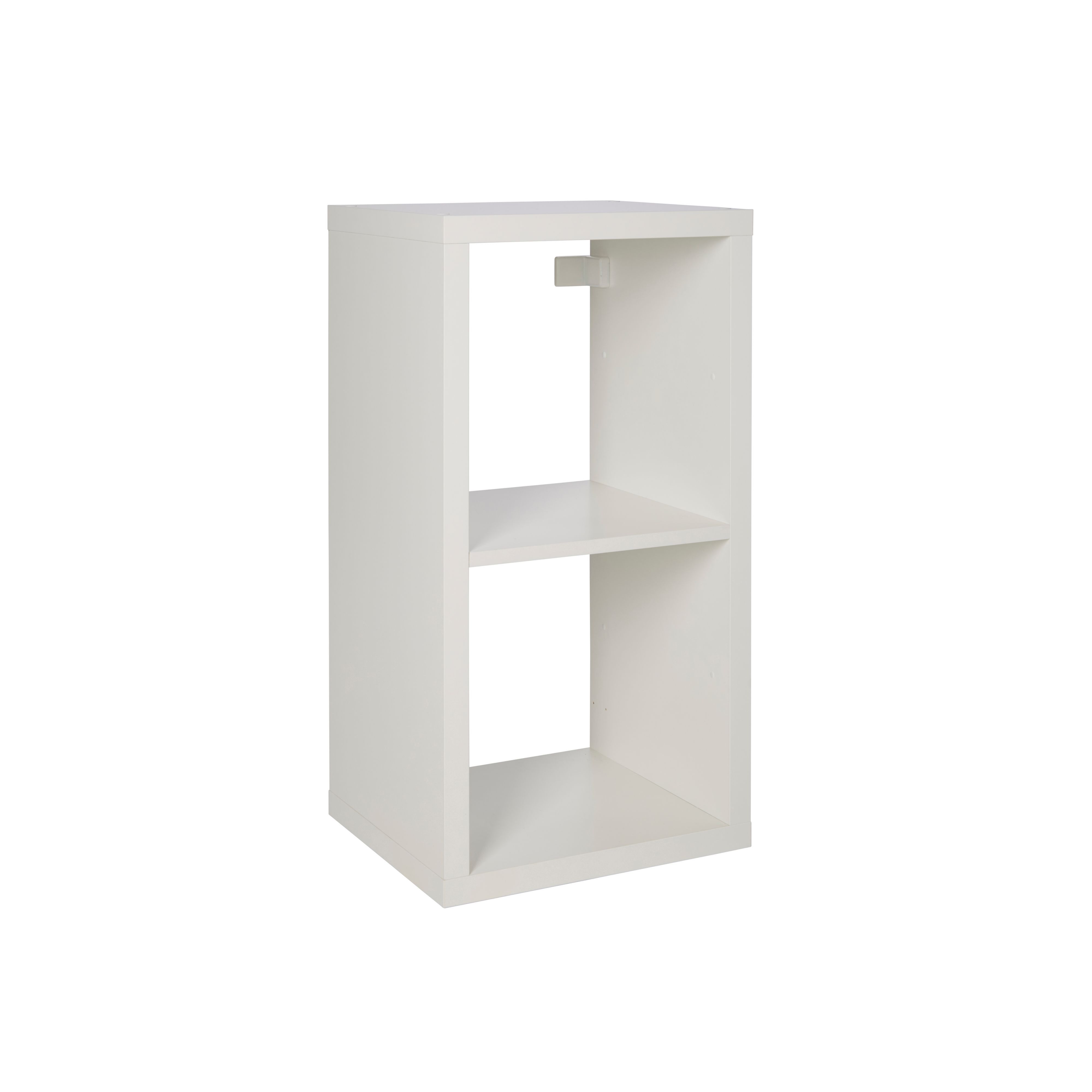 Form Mixxit White Freestanding 2 shelf Cube Shelving unit, (H)390mm (W ...