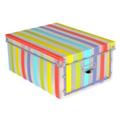 Form Multicolour Striped Plastic Storage box | DIY at B&Q