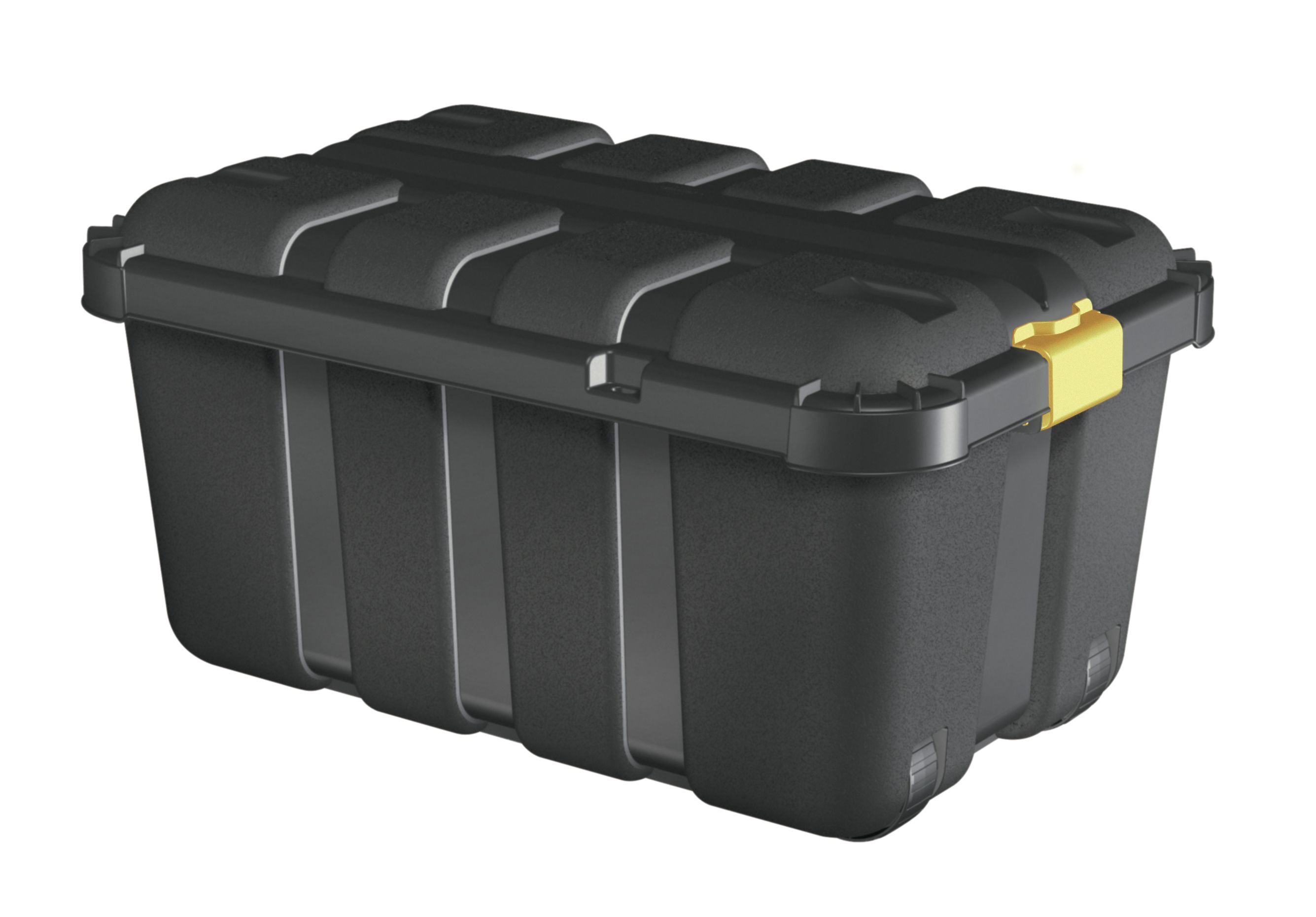 Form Skyda Heavy duty Black 111L Plastic Storage trunk & Integrated lid ...