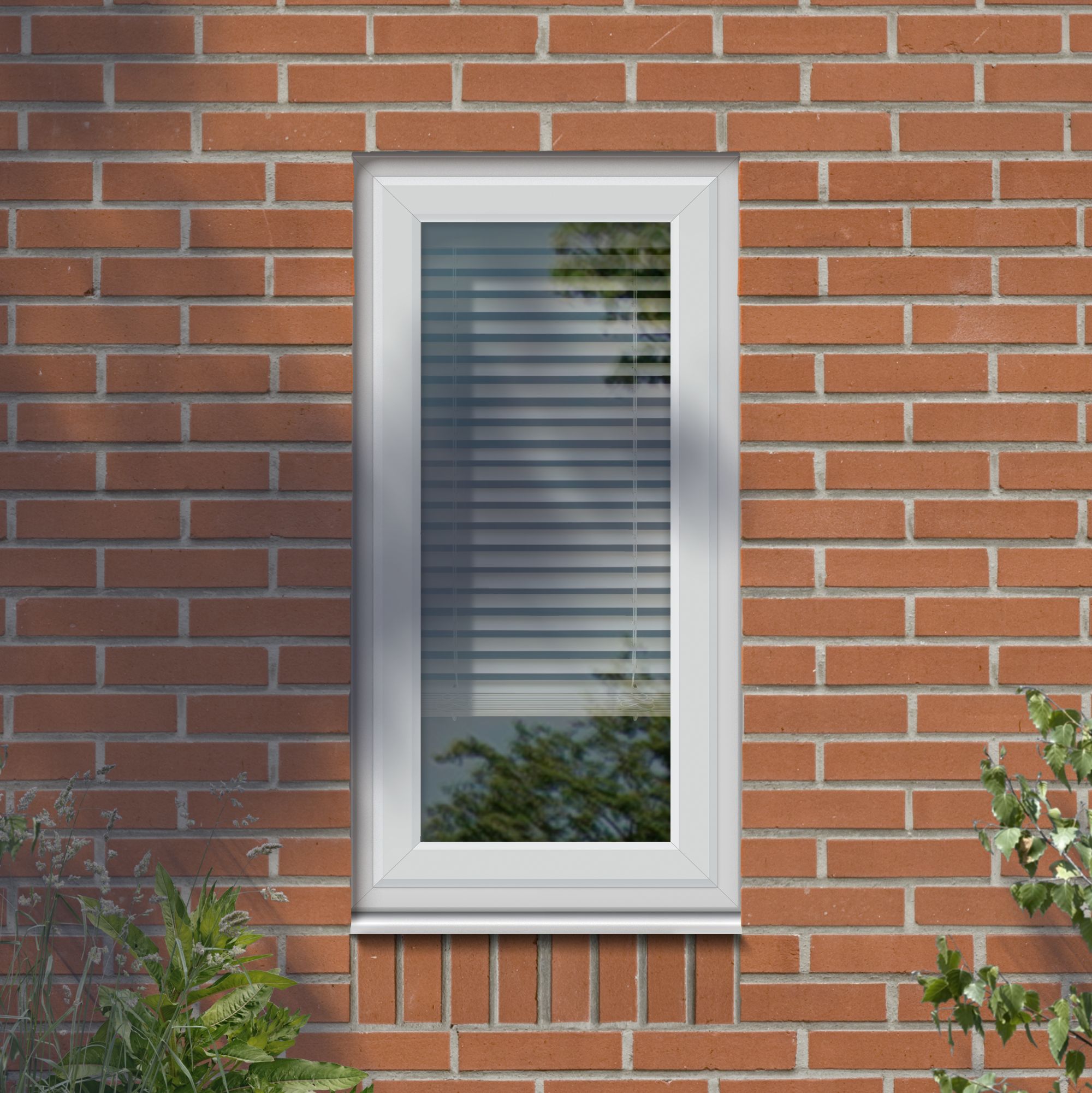 Fortia 1P Clear Glazed White uPVC Right-handed Swinging Window, (H ...