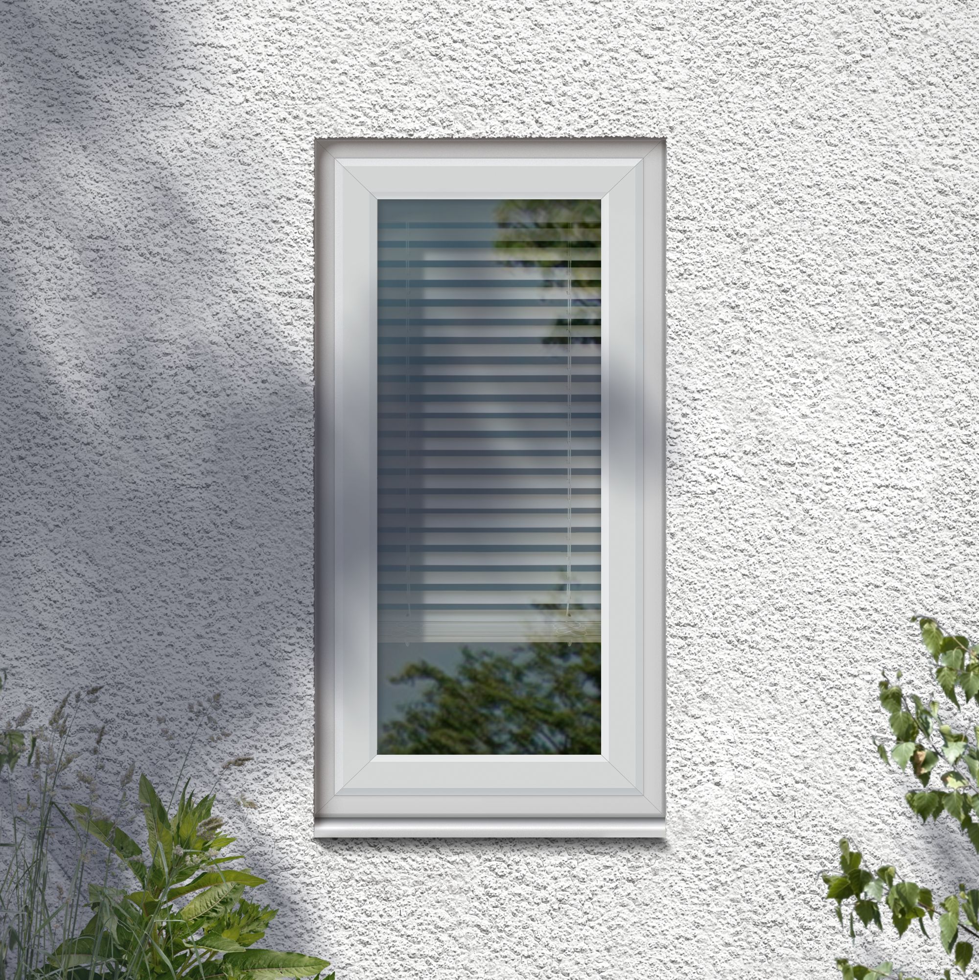 Fortia 1P Clear Glazed White uPVC Right-handed Swinging Window, (H ...