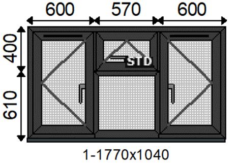 Fortia 4P Clear Glazed Anthracite/White uPVC Left & right-handed Side ...