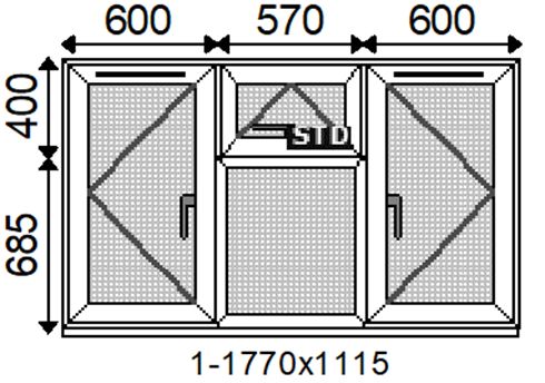 Fortia 4P Clear Glazed White uPVC LH & RH Side & top hung Window, (H ...