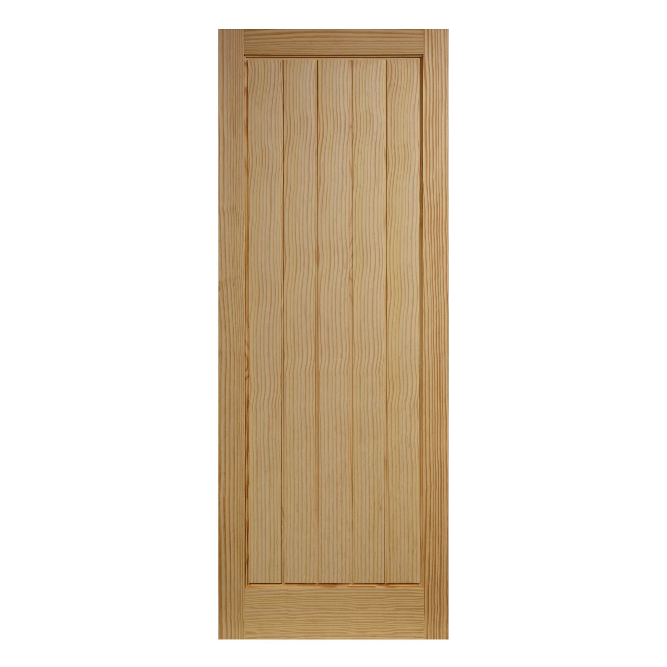 Fortia Unglazed Cottage Natural Pine veneer Internal Timber Door, (H ...