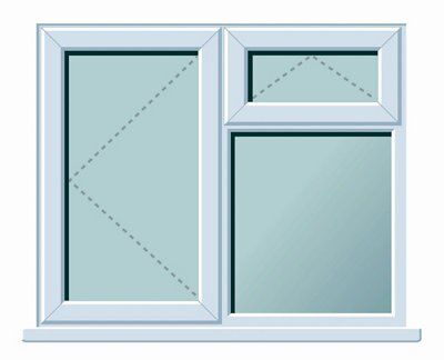 Frame One Clear Glazed White uPVC Left-handed Window, (H)1120mm (W)1190mm