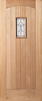 Freedom Croft 2 panel Glazed External Front door, (H)2032mm (W)813mm