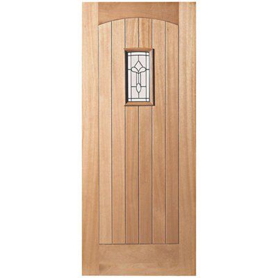 Freedom Croft 2 panel Obscure Glazed Hardwood veneer External Front ...