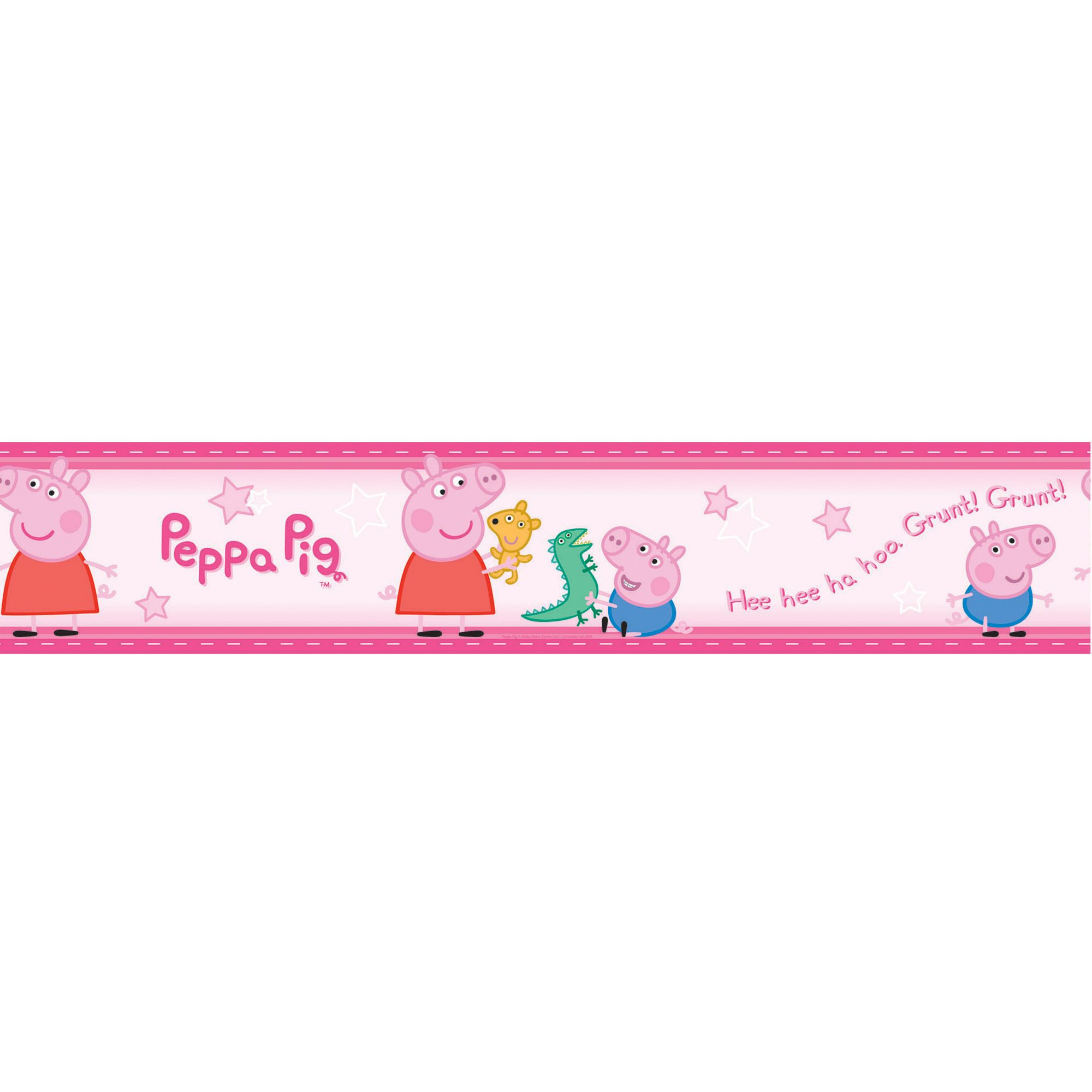 Buy Fun4Walls Peppa Pig Pink Border | DIY at B&Q