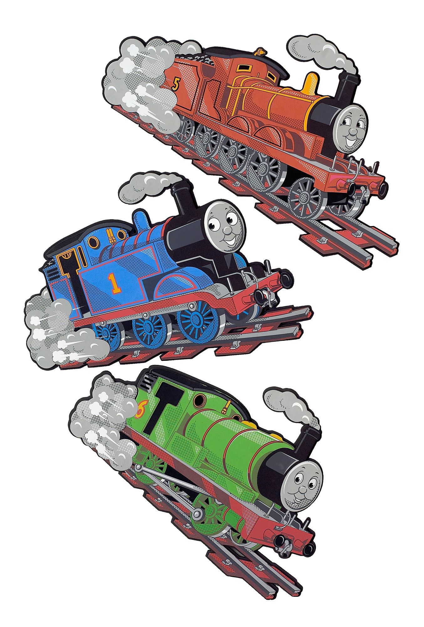 Fun4Walls Thomas the tank engine Multicolour Self-adhesive Wall sticker ...