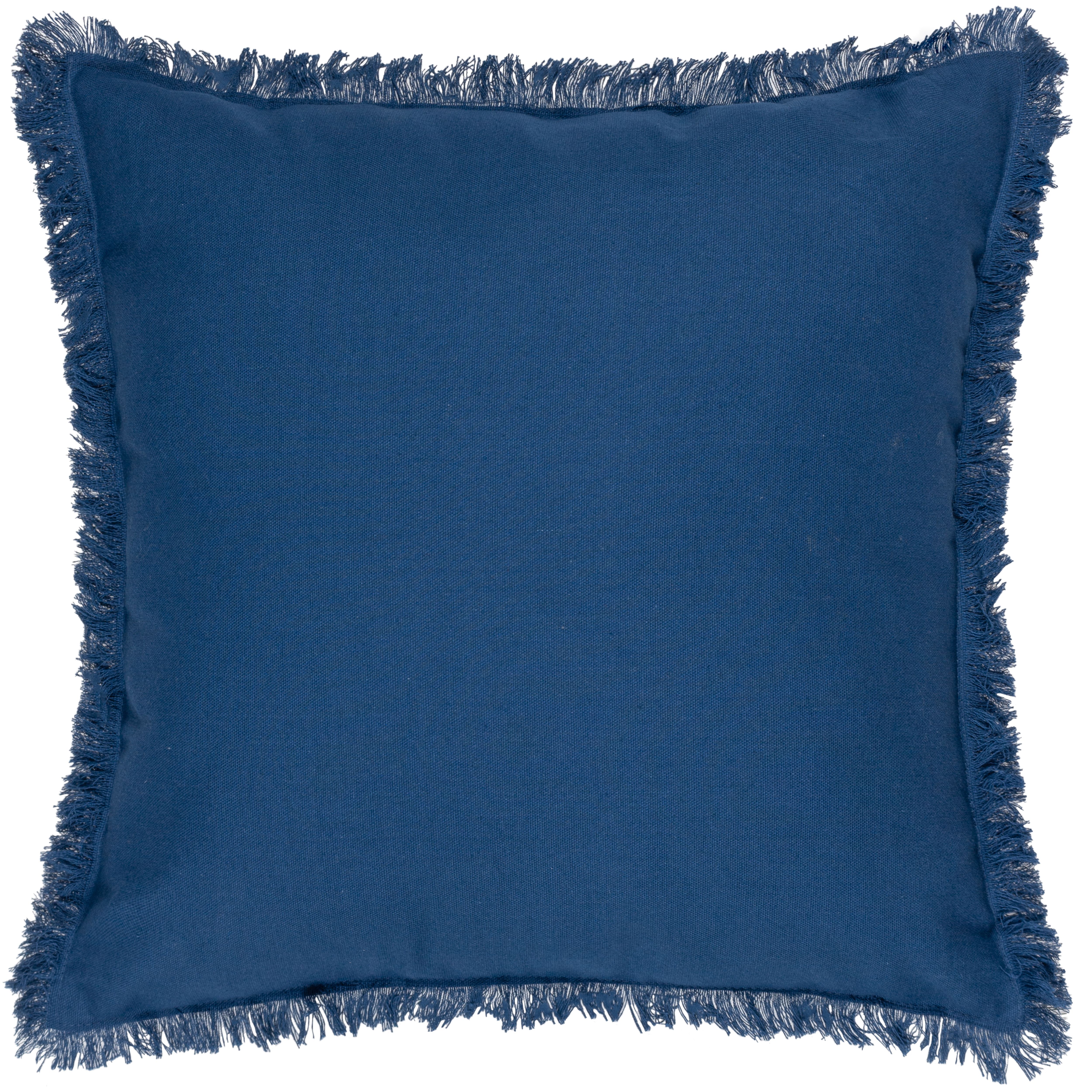 furn. Blue Fringe Indoor Cushion (L)45cm x (W)45cm | DIY at B&Q