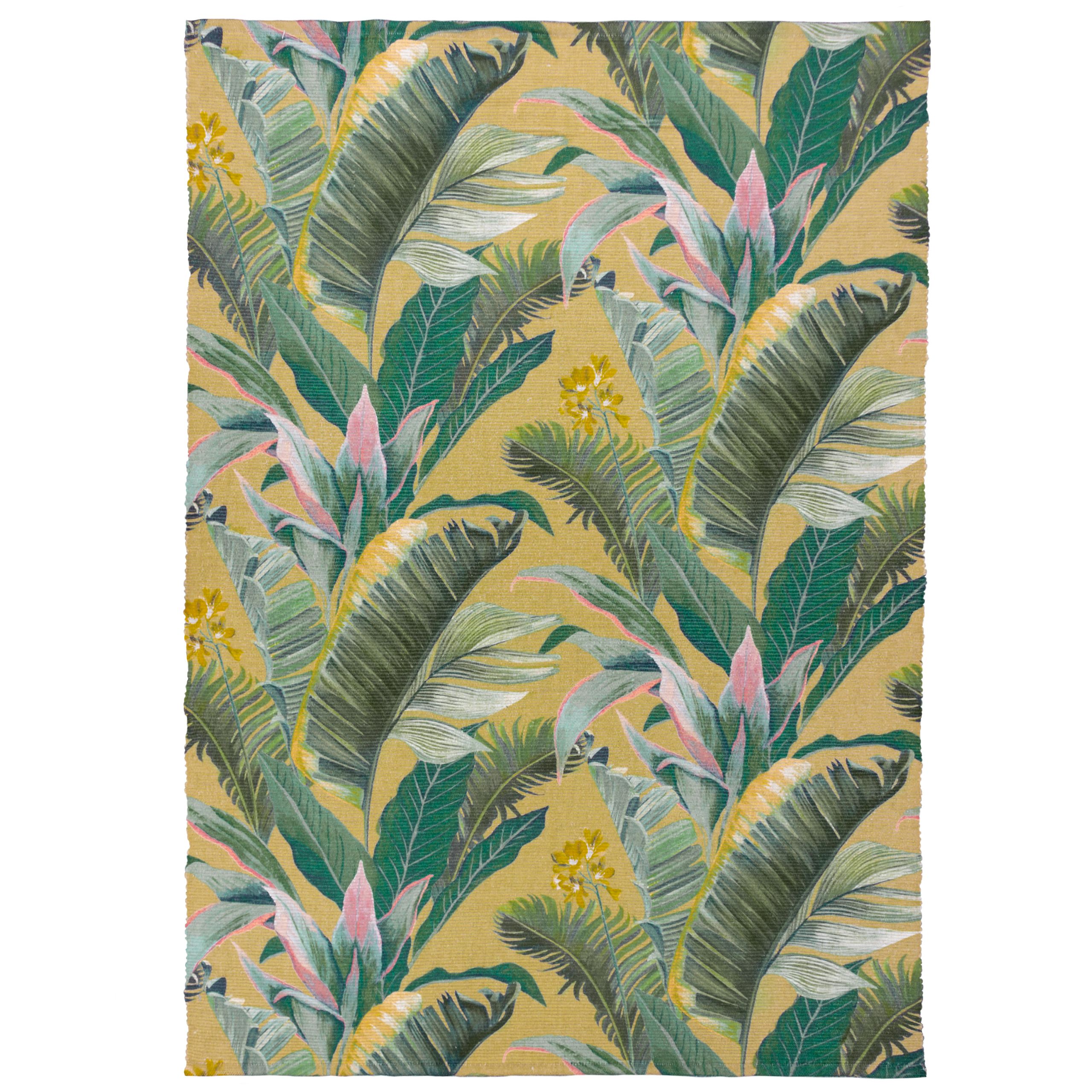 furn. Hawaii Yellow Jungle Indoor & outdoor Rug, (L)170cm x (W)120cm at B&Q