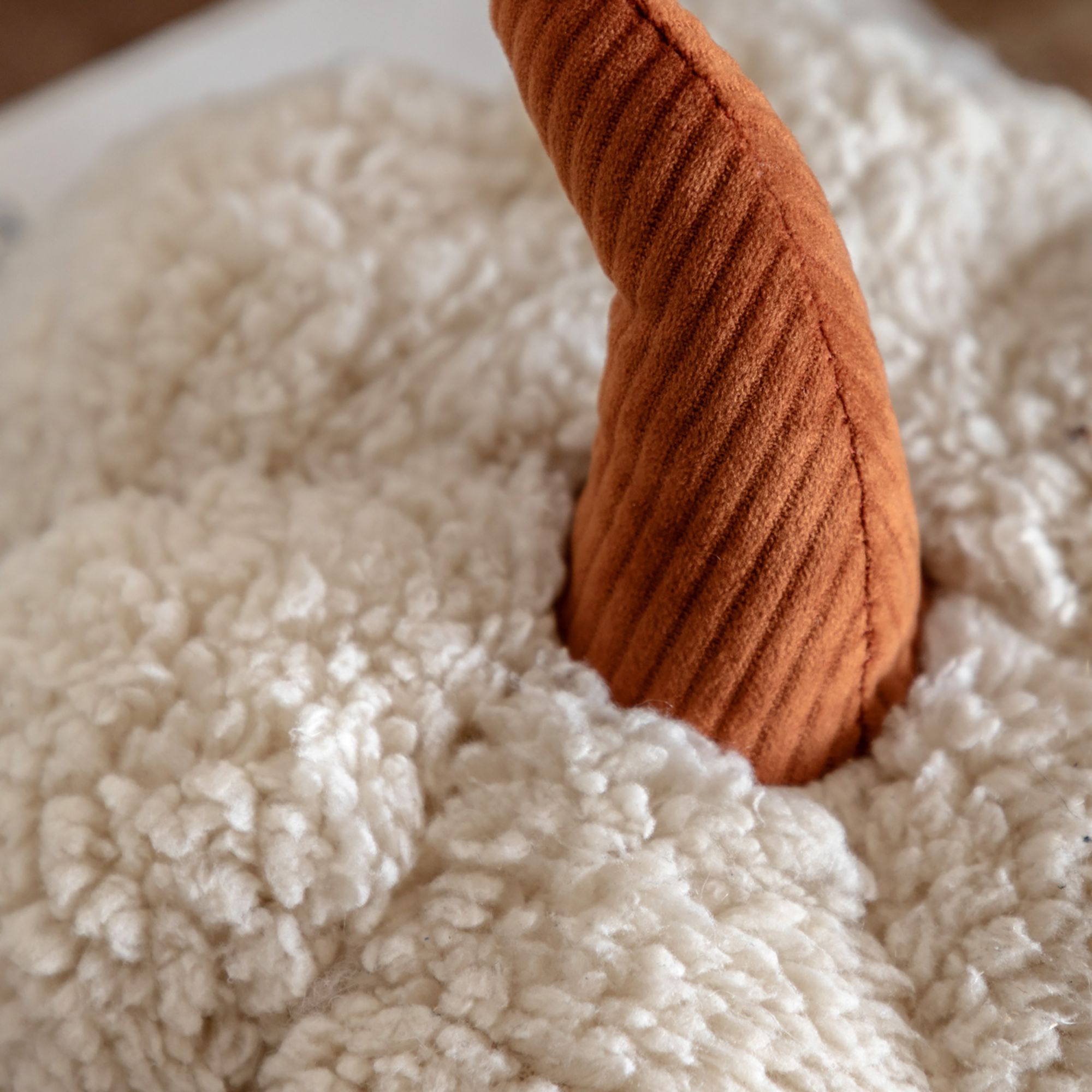 Gallery™ Boucle Cream & Orange Decorative door stop