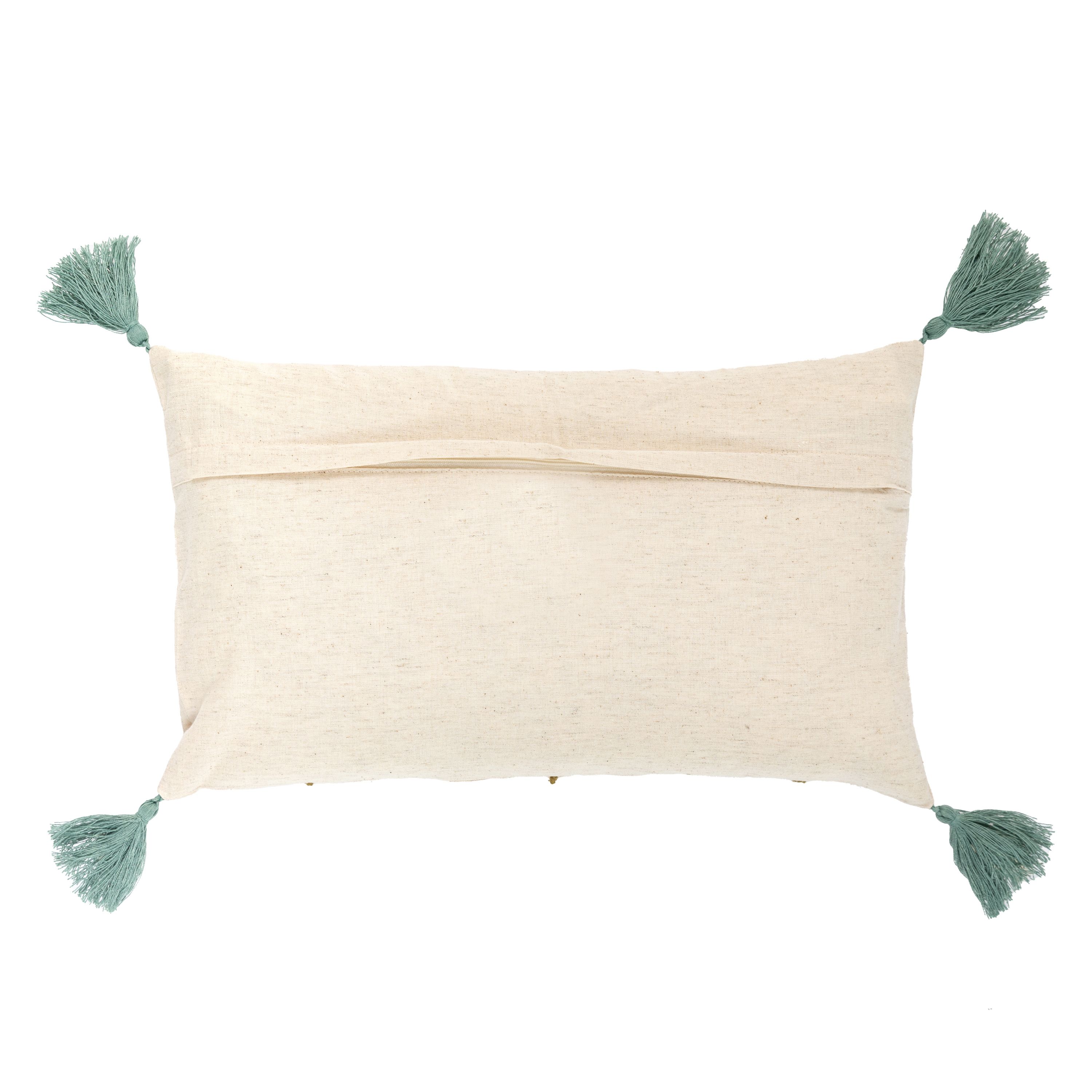 Gallery™ Cream Flower Embroidered effect Indoor Cushion, (L)50cm x (W)50cm