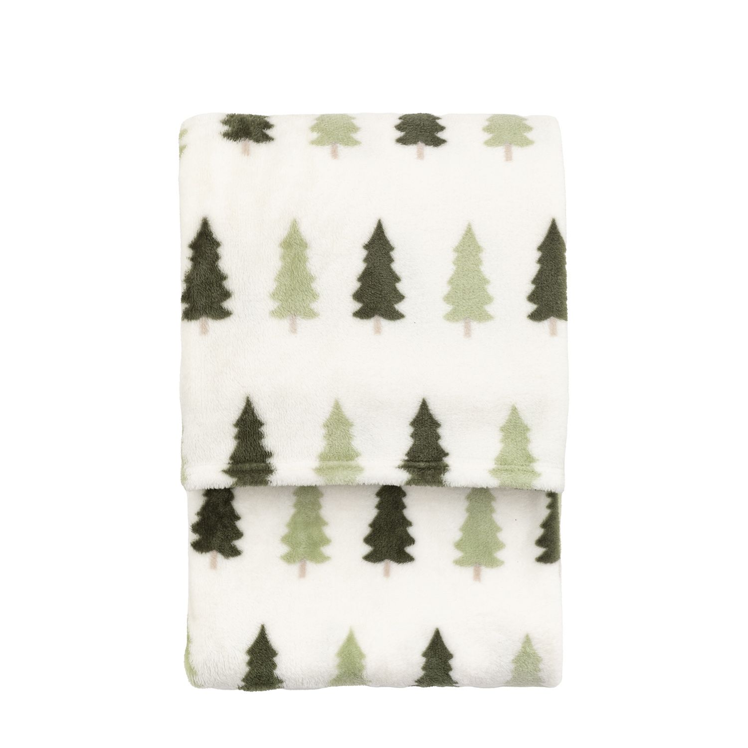 Gallery™ Grey & white Christmas tree Fleece Throw (L) 150cm x (W) 130cm