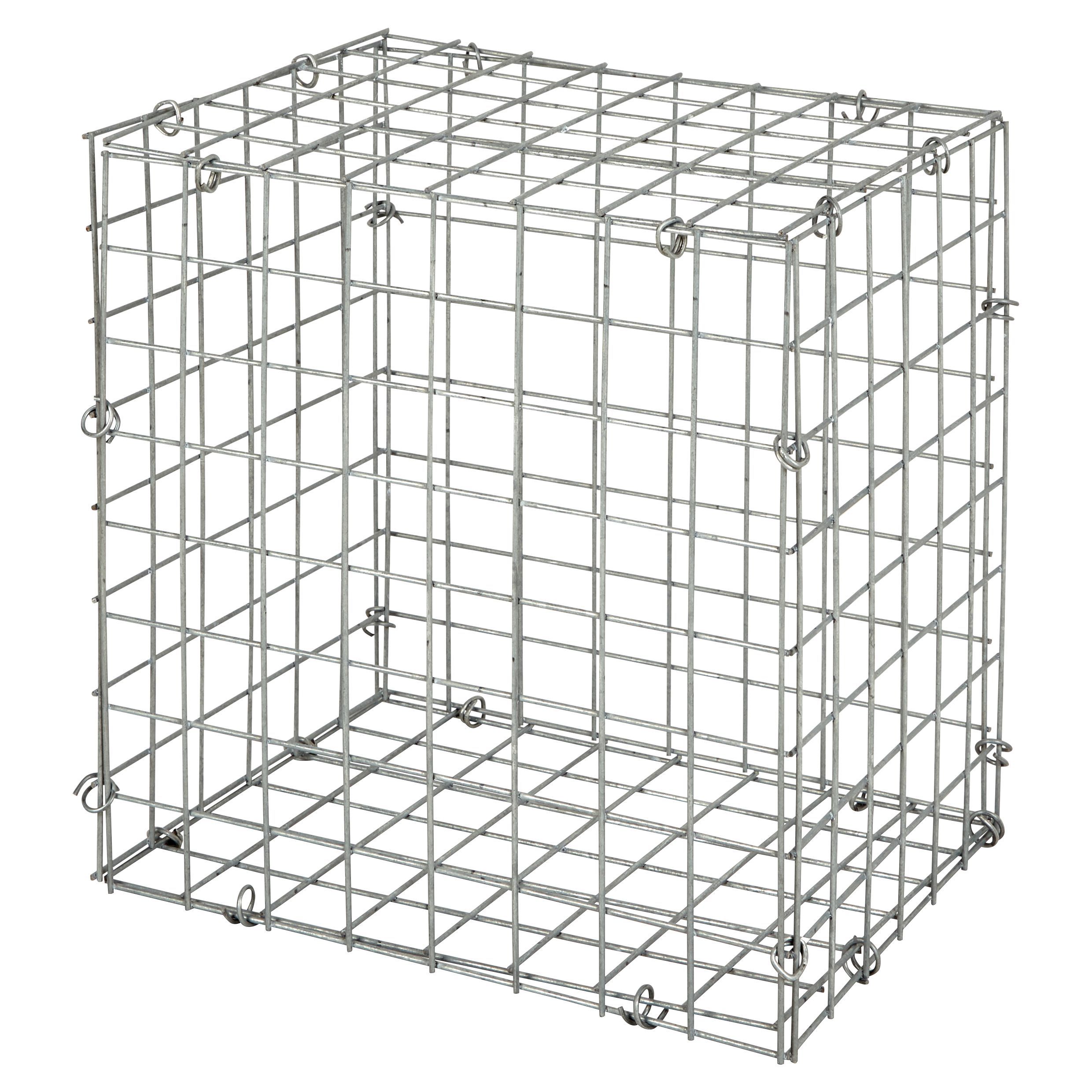 Galvanised Steel Gabion kit, (H)40cm (W)0.4m