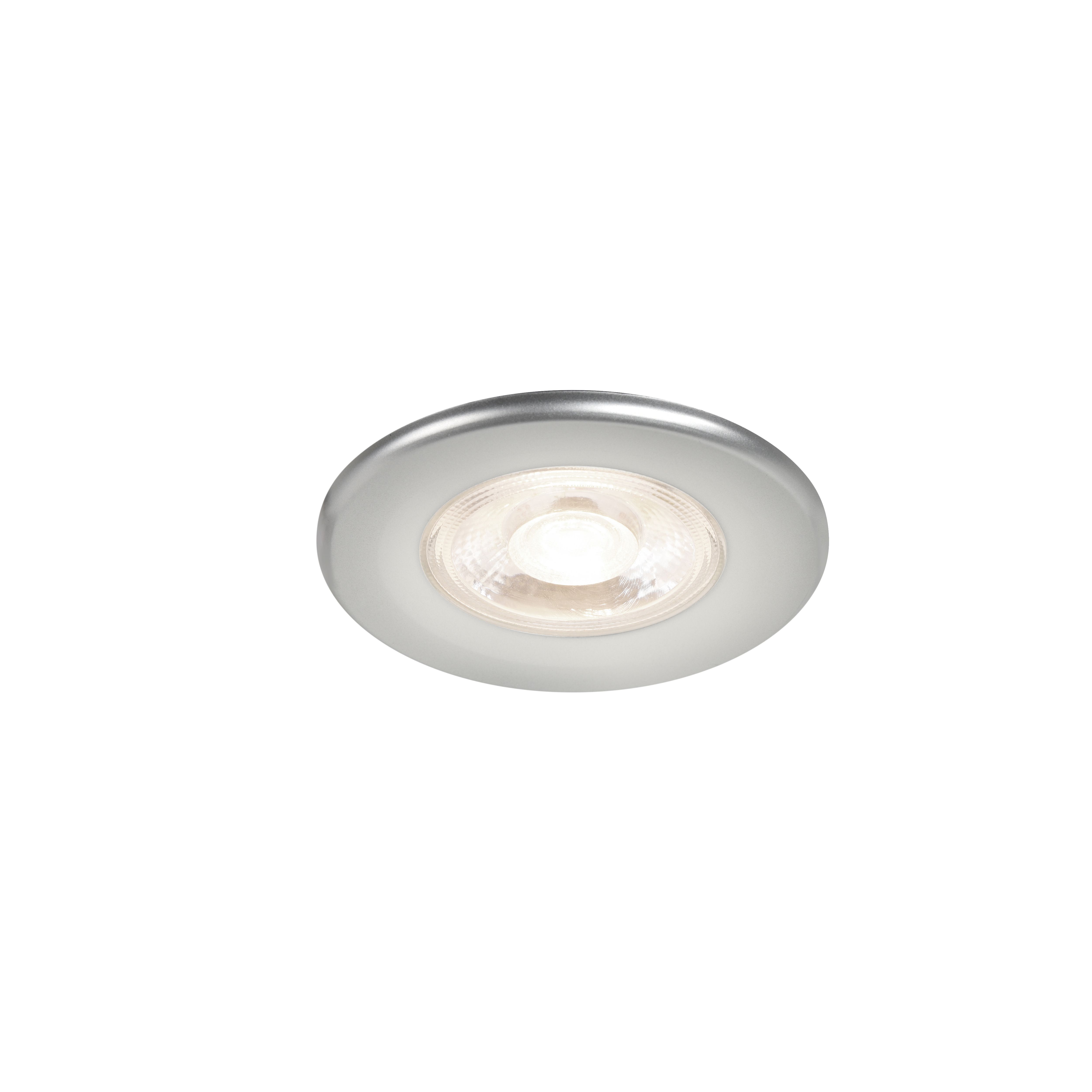 Gamow Matt Pewter effect Fixed LED Fire-rated Warm & neutral Downlight ...