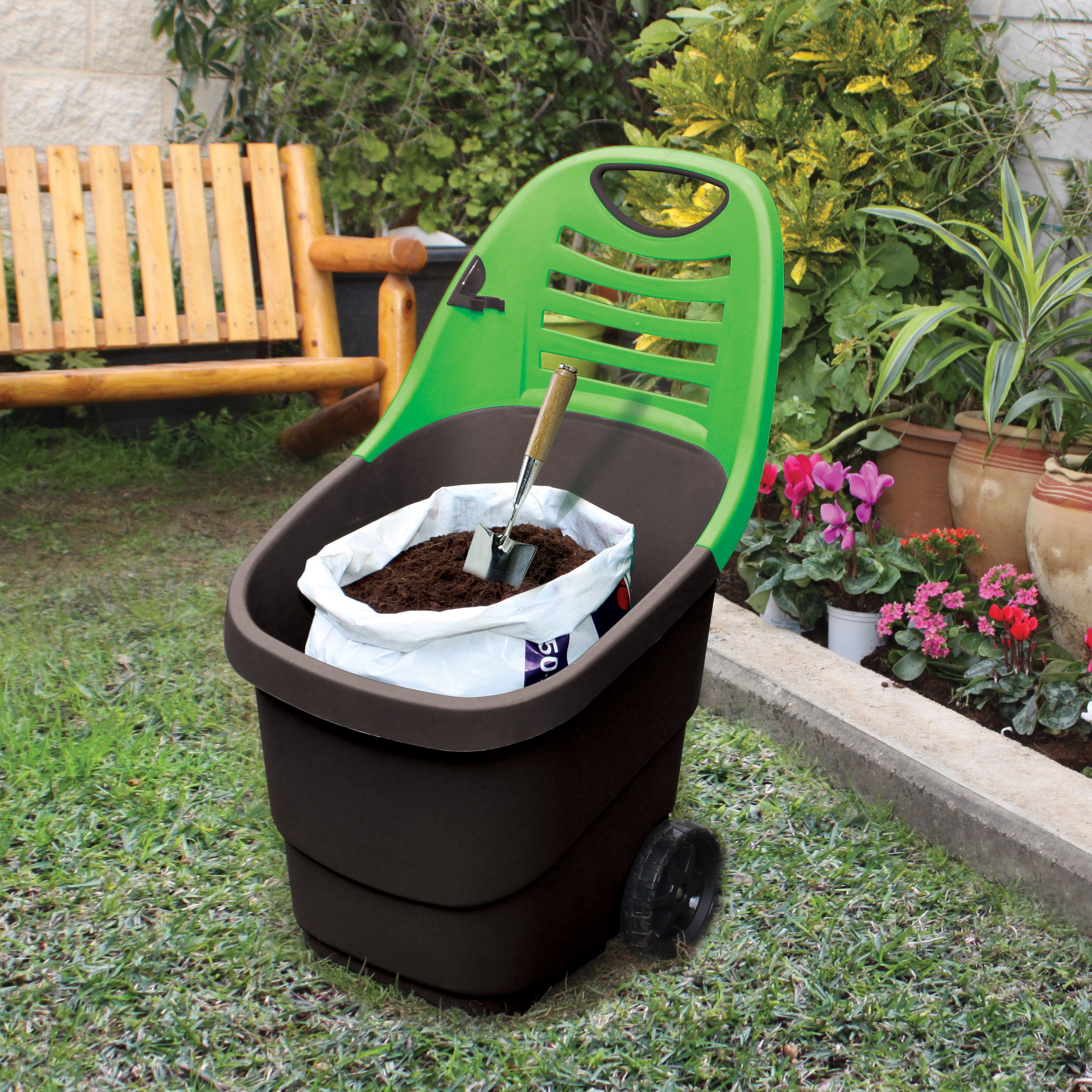 Plastic Garden Trug On Wheels | Fasci Garden