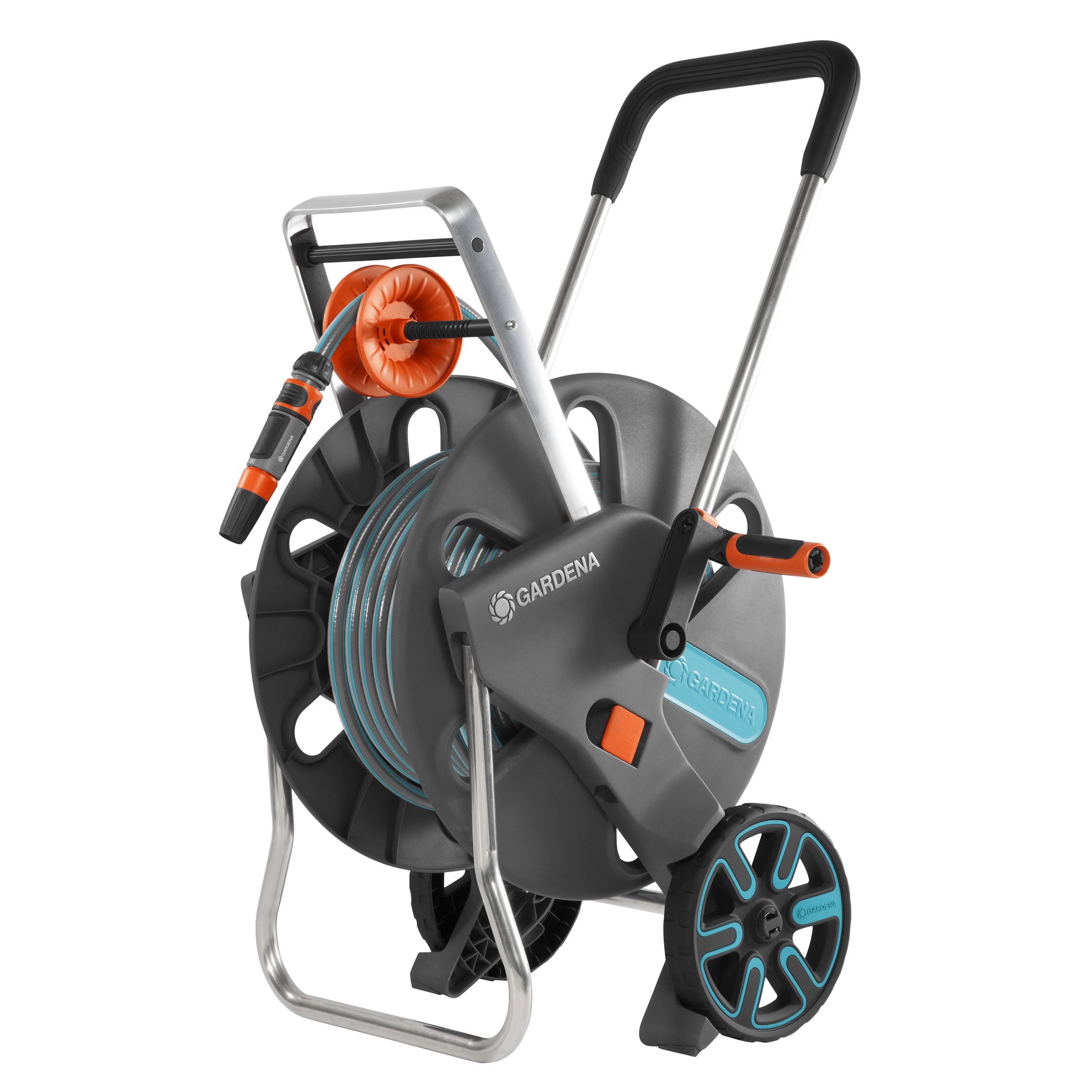 Gardena Aquaroll Freestanding Manual Hose reel set (L)50m