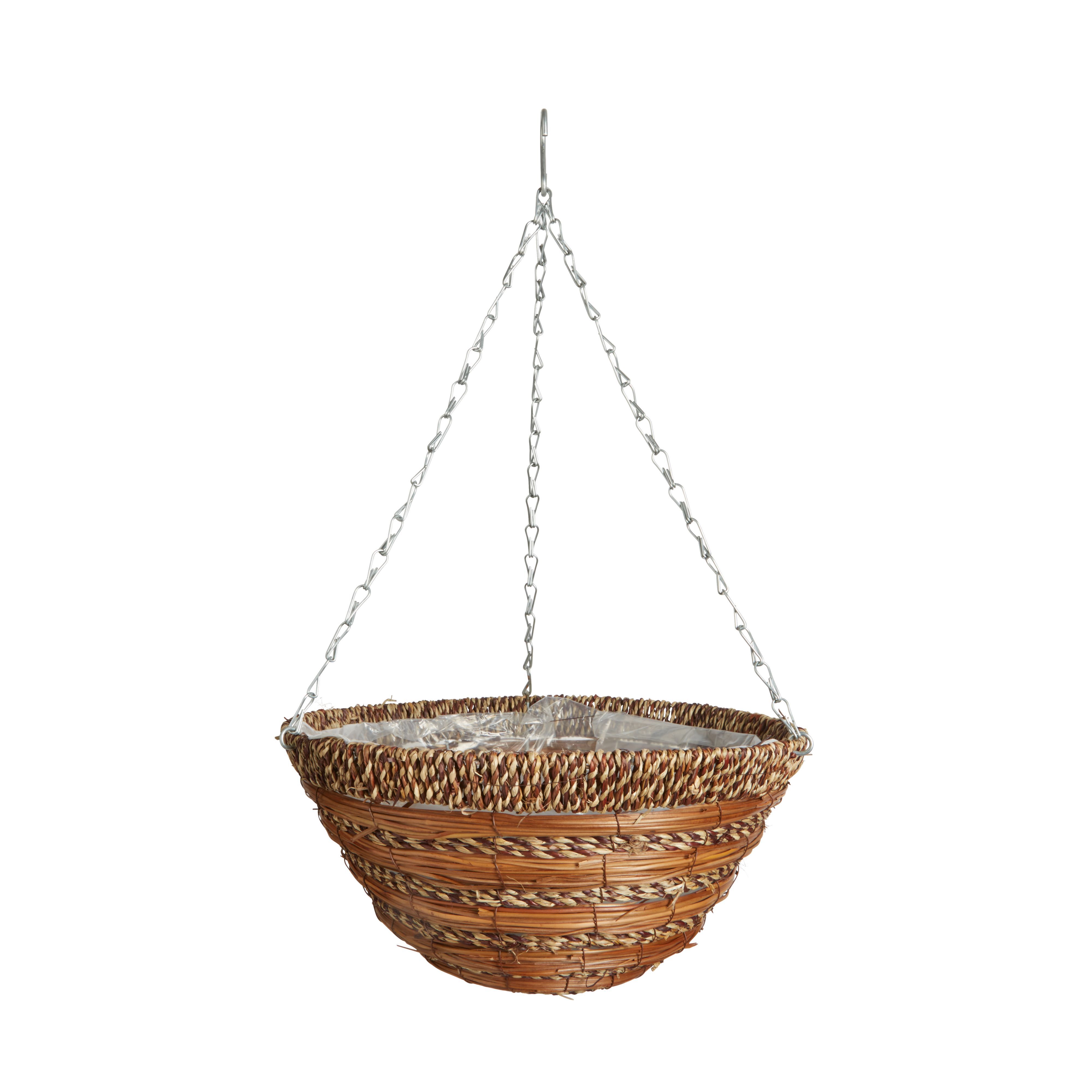Gardman Round Rope Hanging basket, 35.56cm