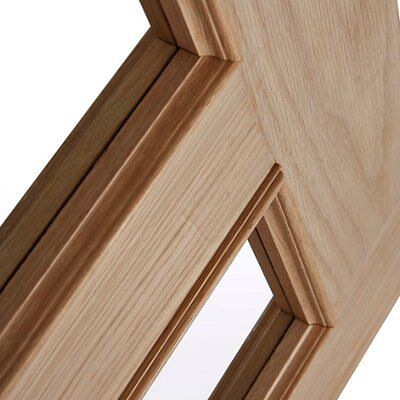Geom 4 panel Clear Glazed Internal Door, (H)2040mm (W)726mm (T)40mm