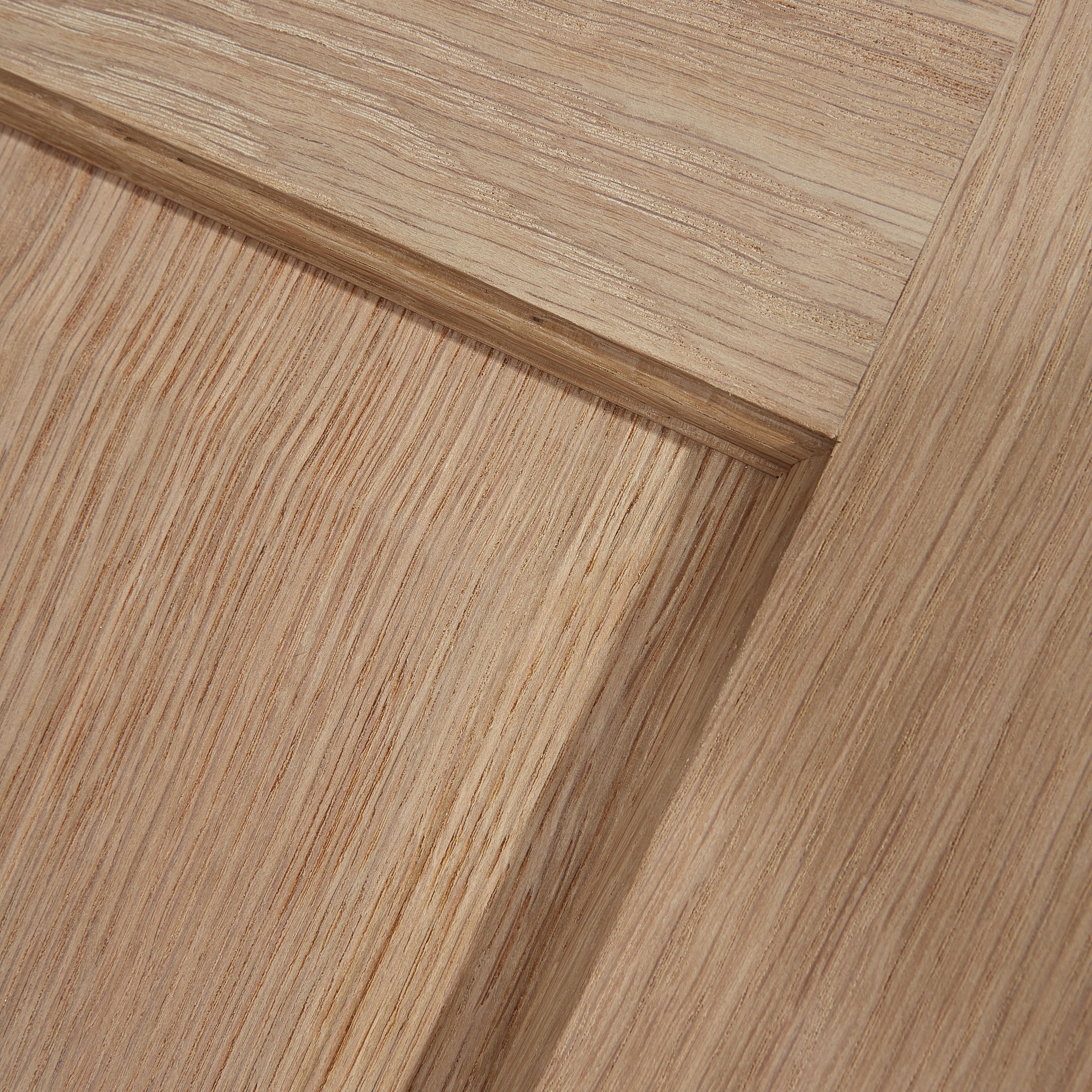 Geom 4 panel Unglazed Oak veneer Internal Door, (H)2040mm (W)726mm (T ...