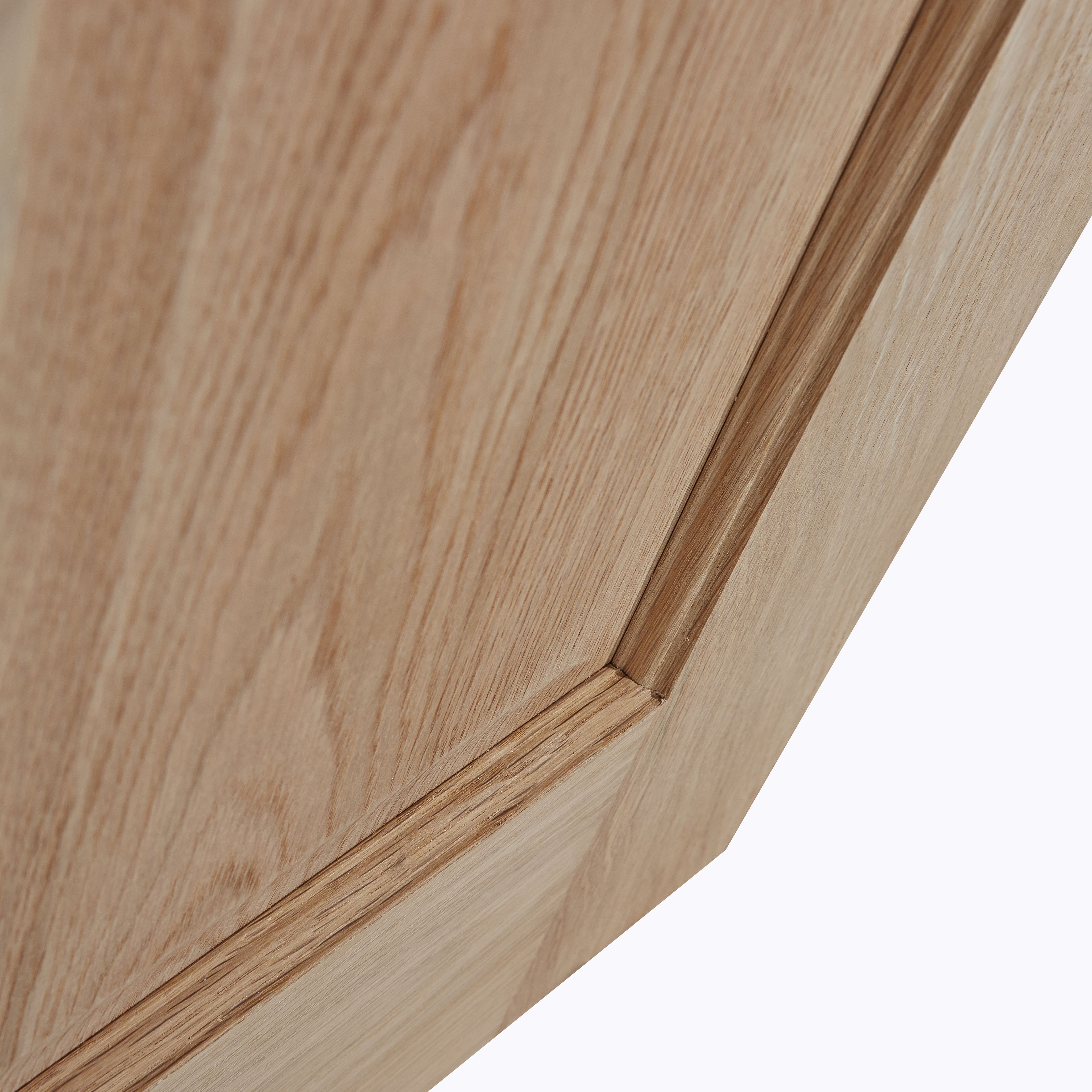 Geom 4 panel Unglazed Oak veneer Internal Timber Door, (H)2040mm (W ...