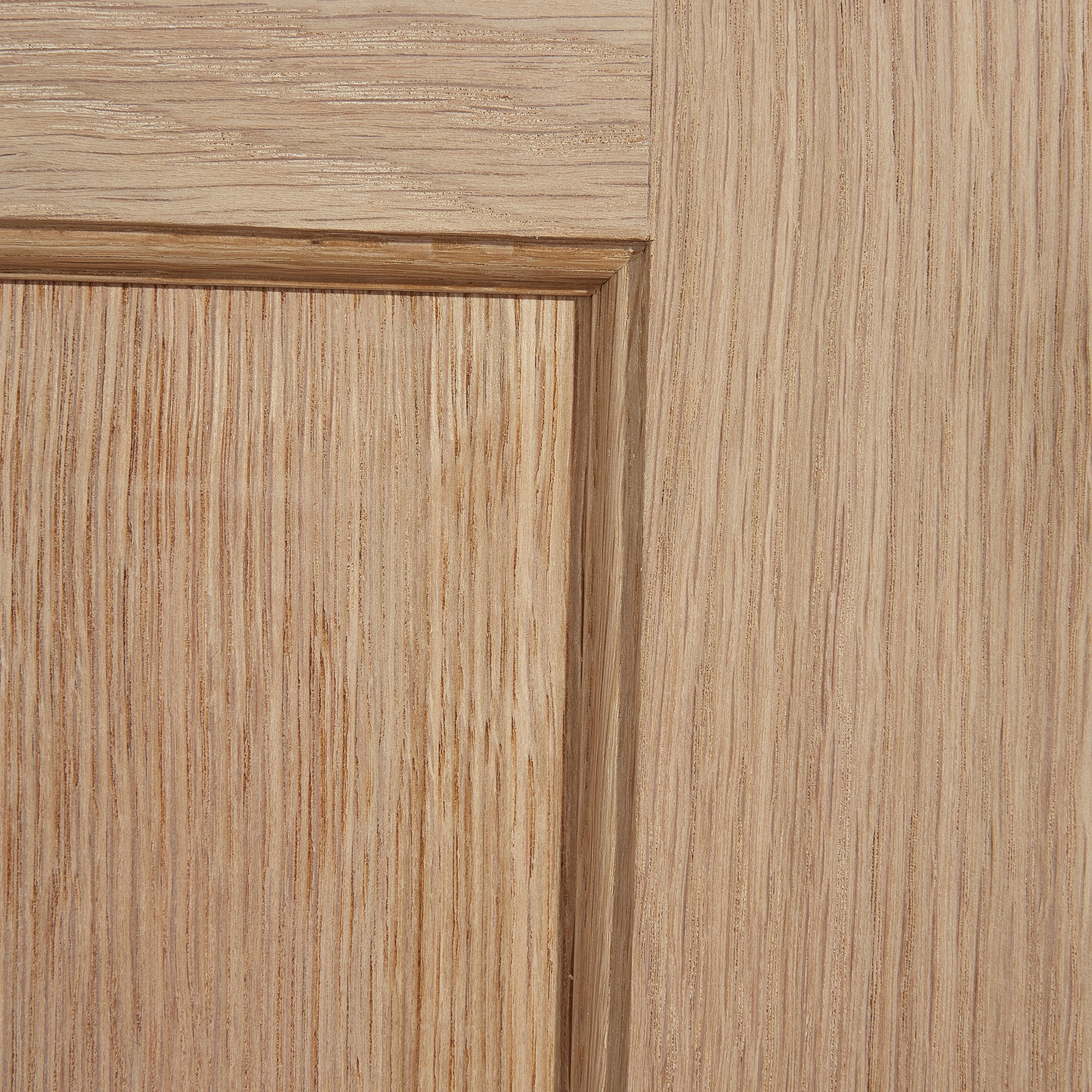 Geom 4 panel Unglazed Oak veneer Internal Timber Door, (H)2040mm (W ...