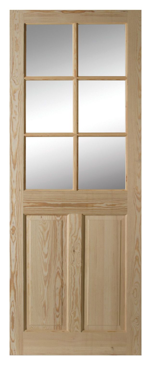 Geom 6 panel Glazed Internal Door, (H)1981mm (W)762mm (T)35mm | DIY at B&Q
