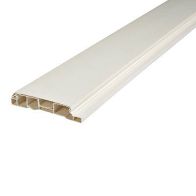 GEOM PVC WHITE PLINTH 2400X85X16MM WHITE | DIY at B&Q