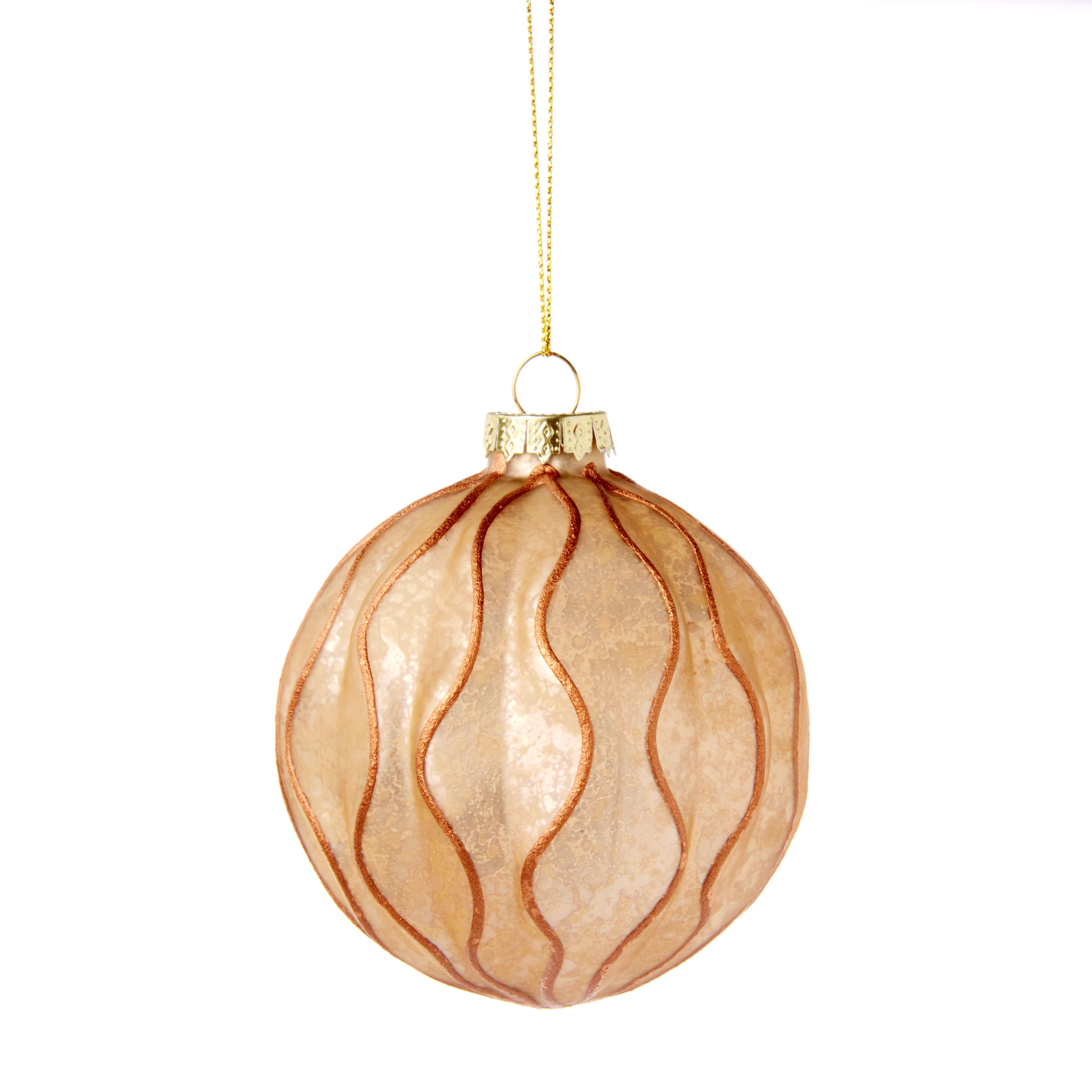 Glass Round Christmas bauble set (D) 80mm