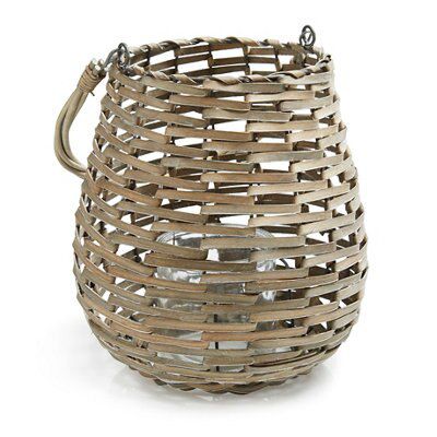 Glass & willow Lantern