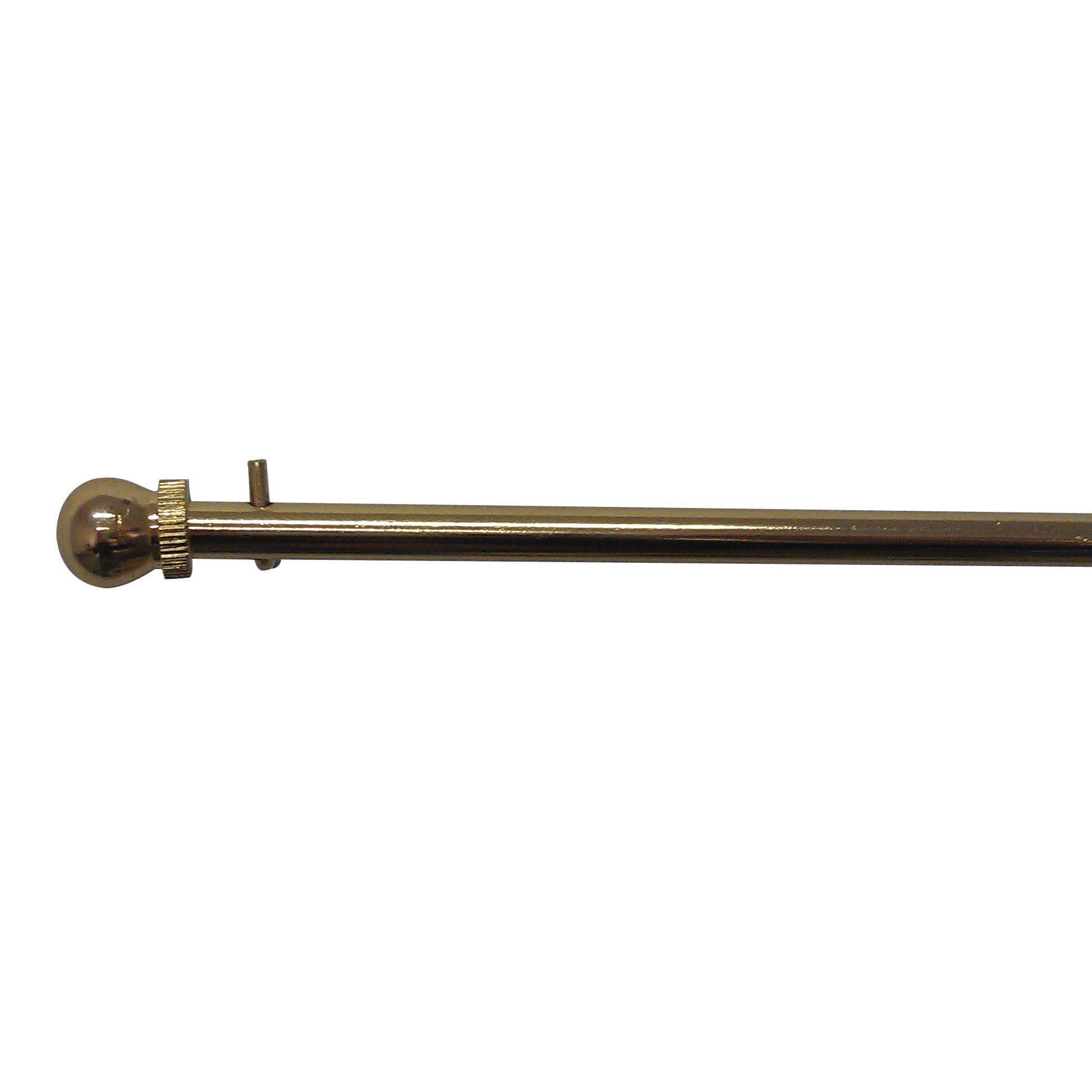 Gloss Brass Extendable Curtain pole, (L)0.6m | DIY at B&Q