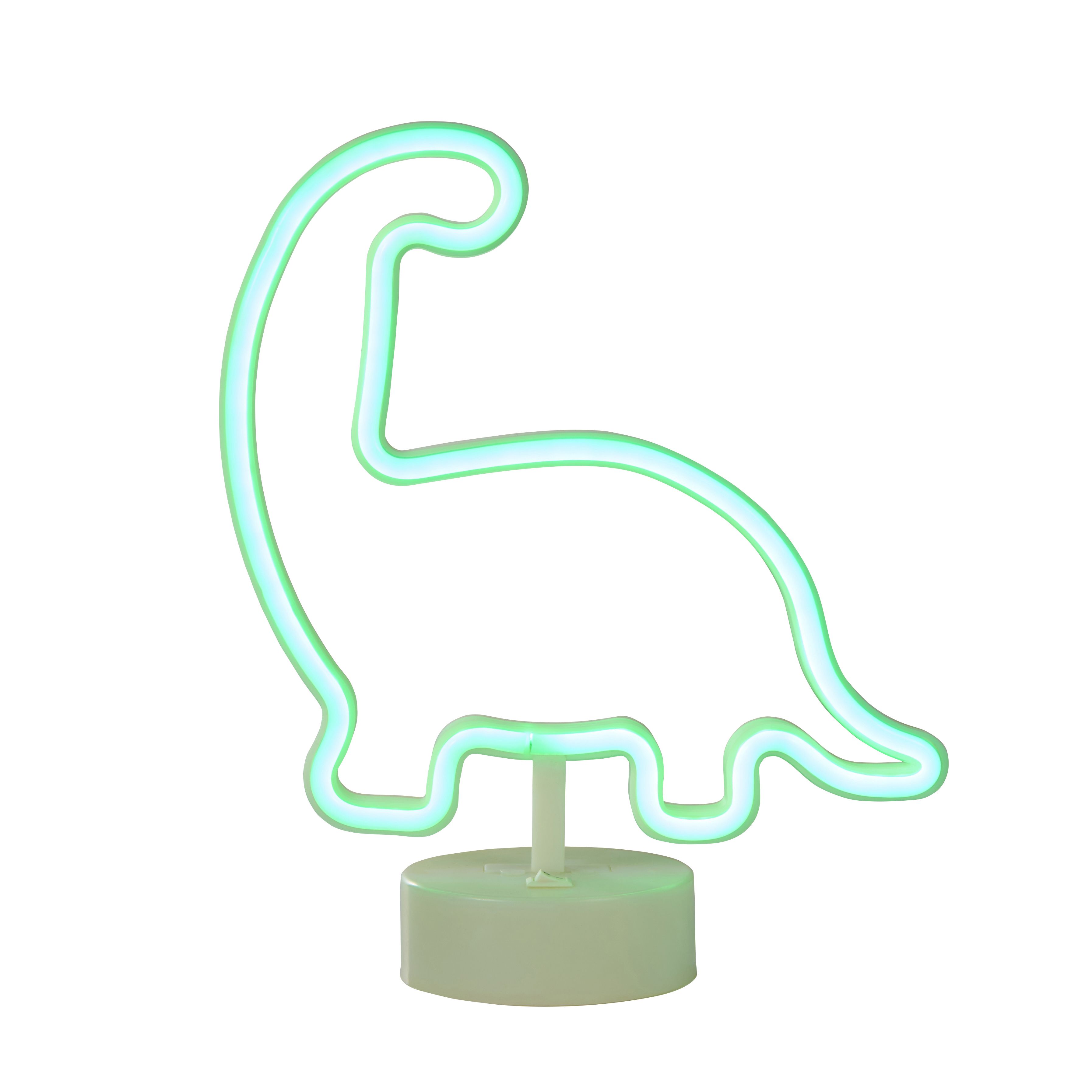 Glow Dinosaur White Integrated LED Table lamp DIY at B Q
