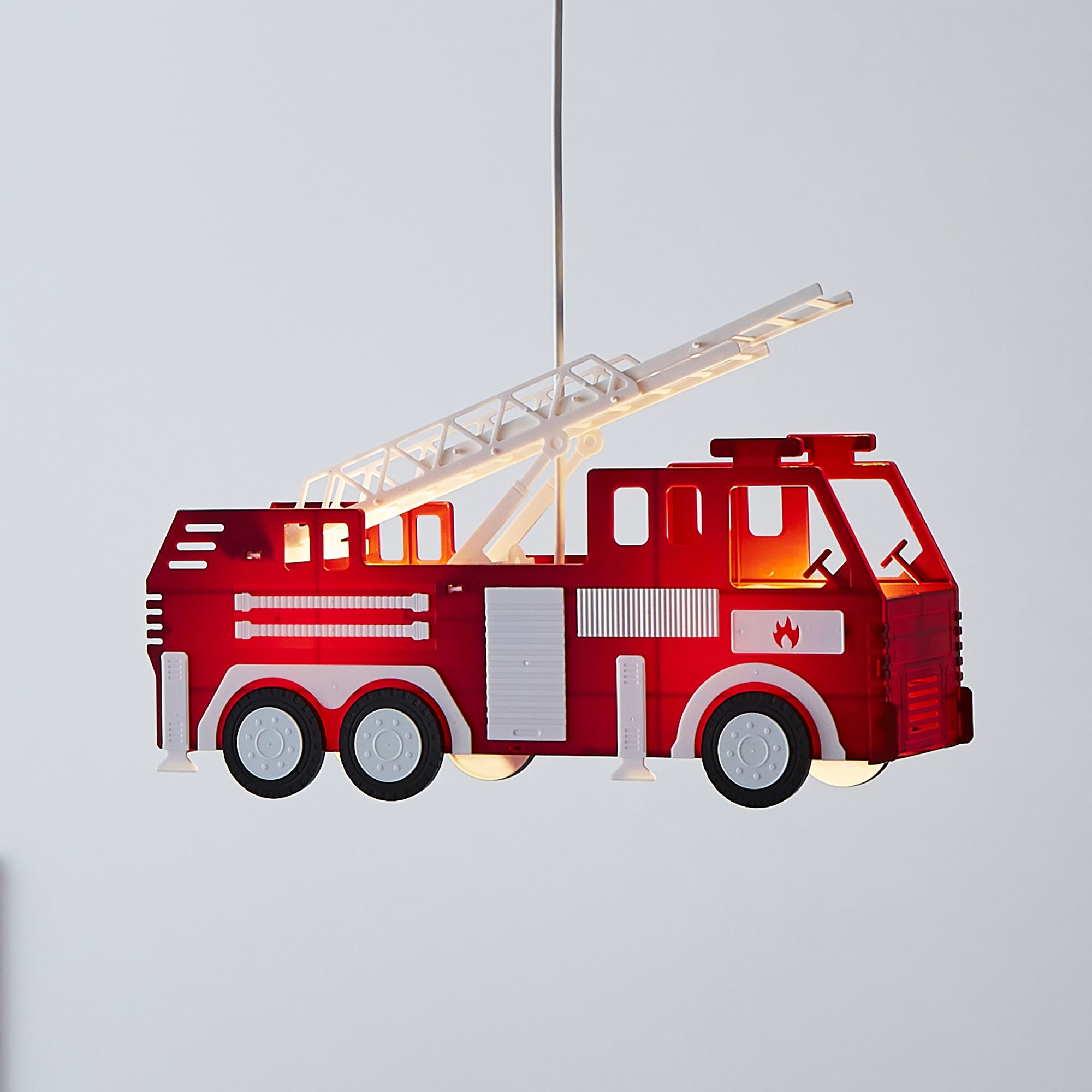 Glow Harbin Fire engine Matt Red Light pendant, (Dia)120mm | DIY at B&Q