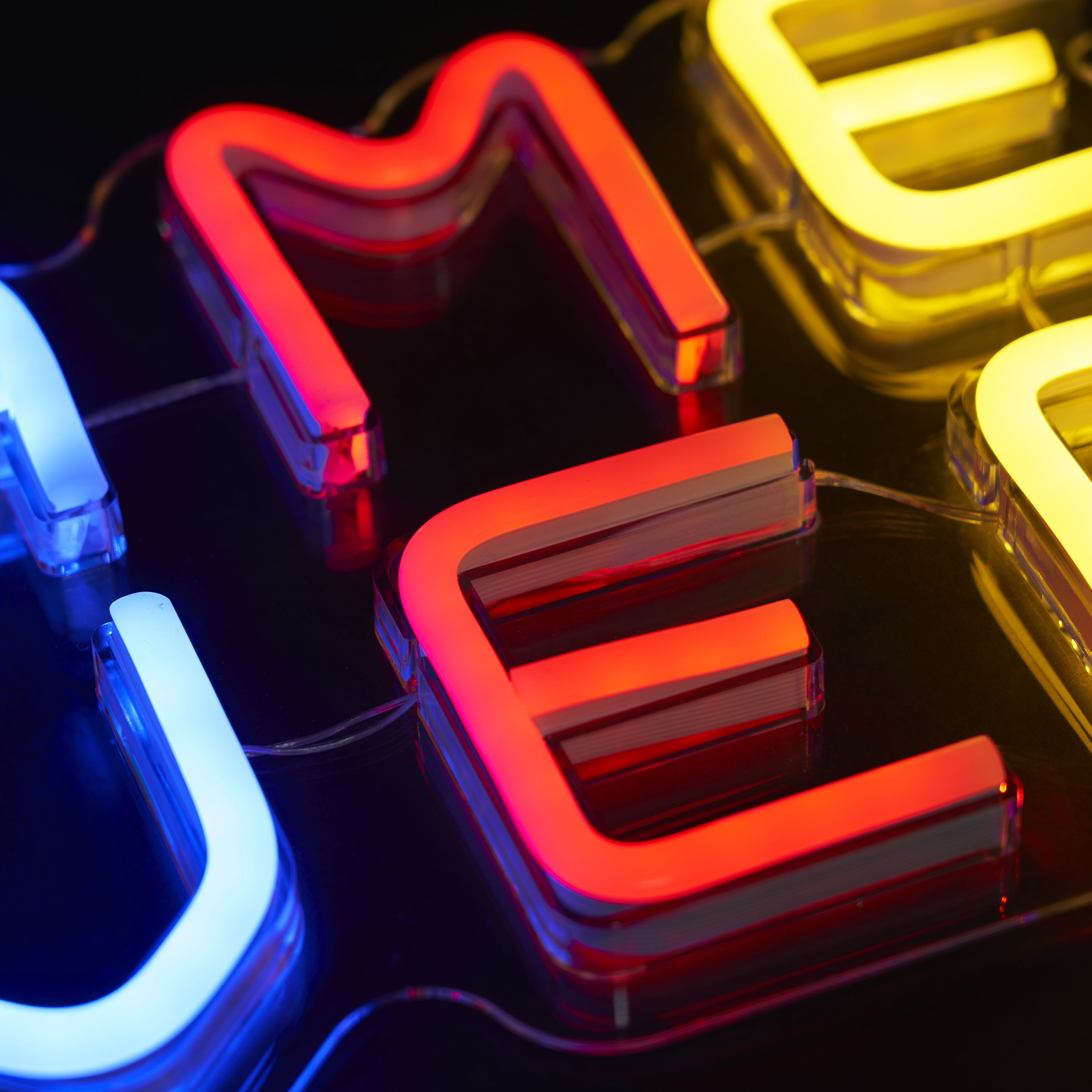 Glow Kasra Game Over Neon Multicoloured Plug-in LED Wall light