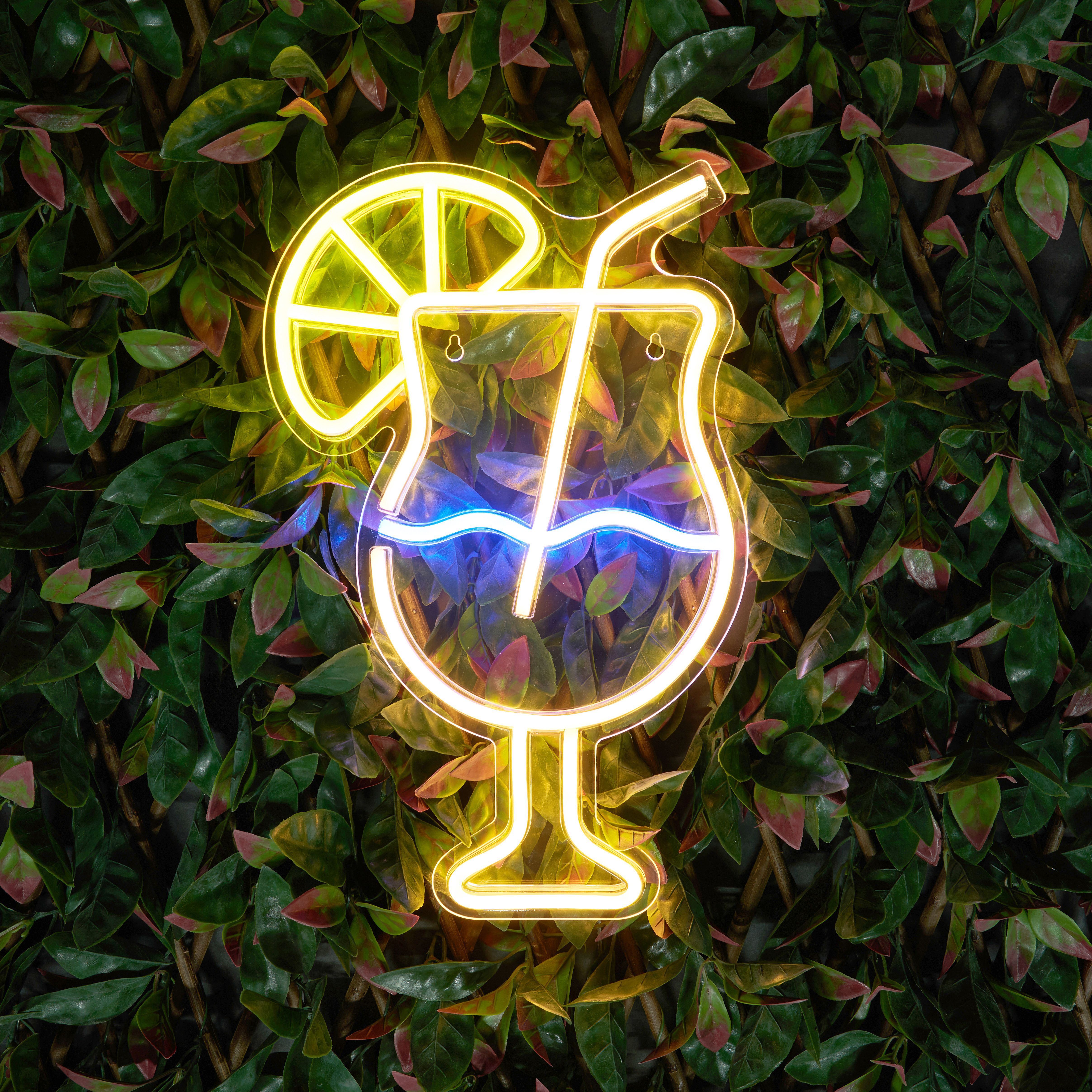 Glow Neon Multicoloured Cocktail Decorative light