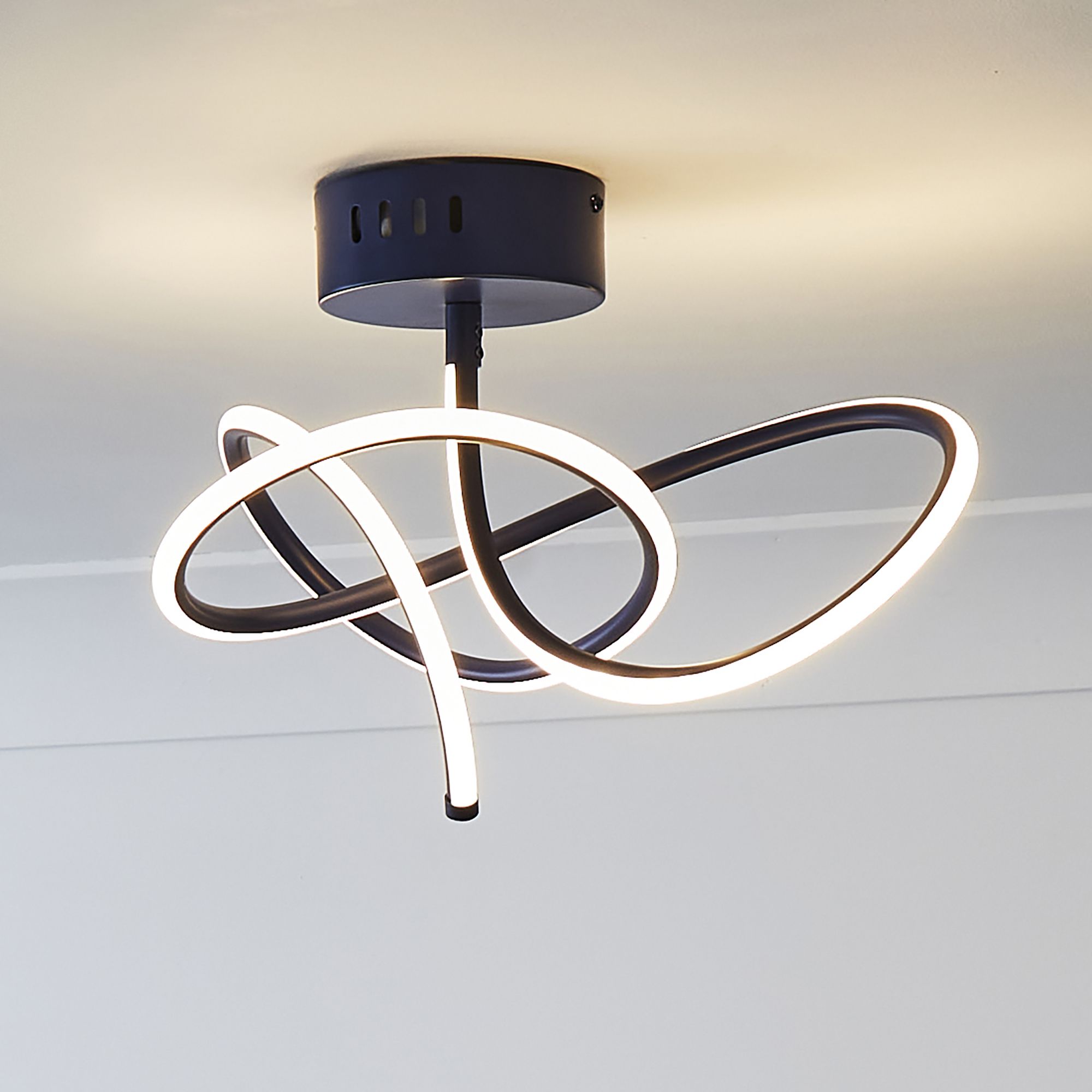 Glow Veton Steel Blue LED Ceiling light | DIY at B&Q