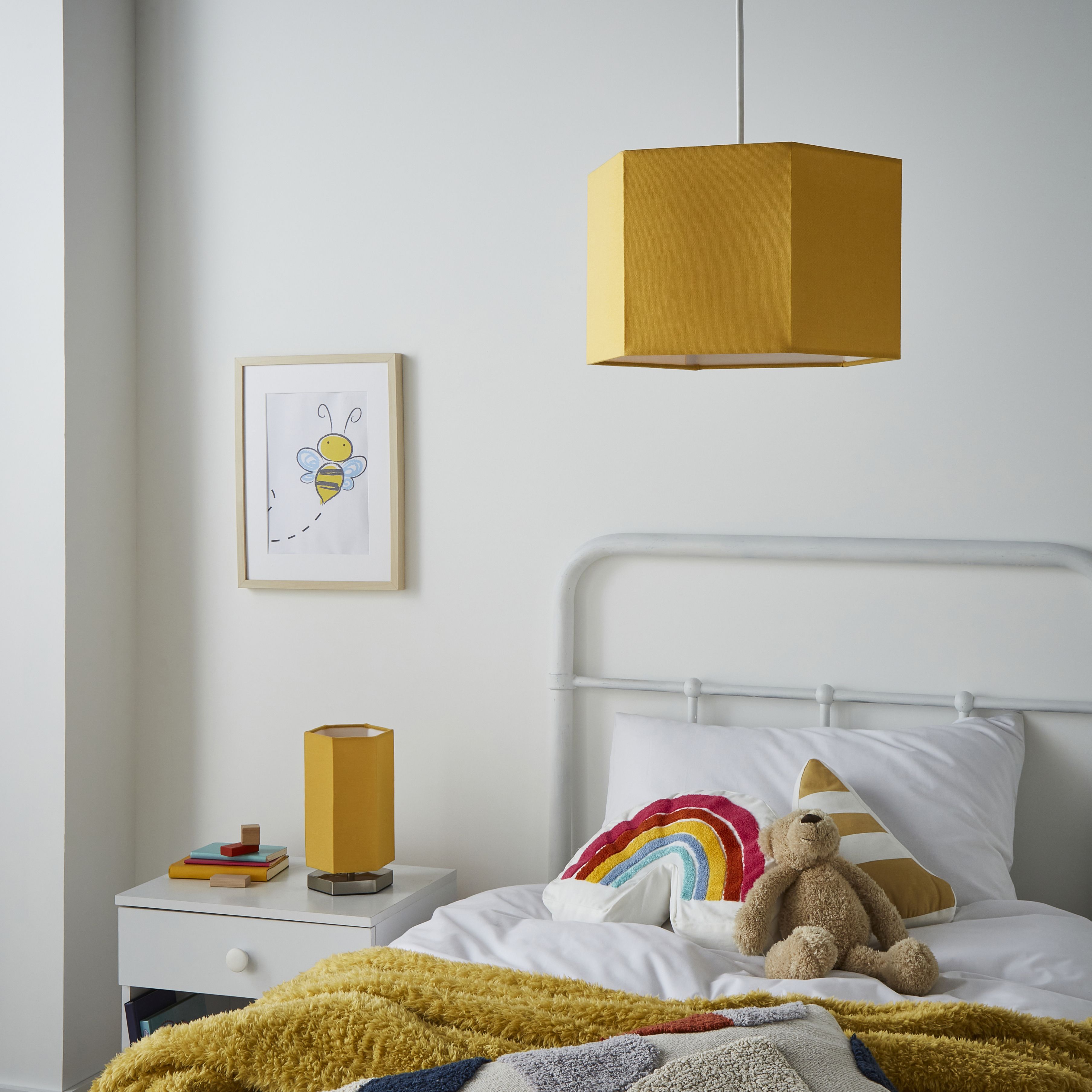 Glow Zia hexagon Yellow Hexagonal Table lamp