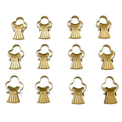 Gold effect Metal Pincer clips | DIY at B&Q