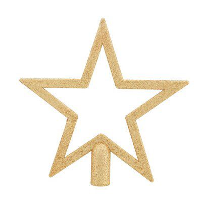 Gold Glitter effect Plastic Star Tree topper | DIY at B&Q