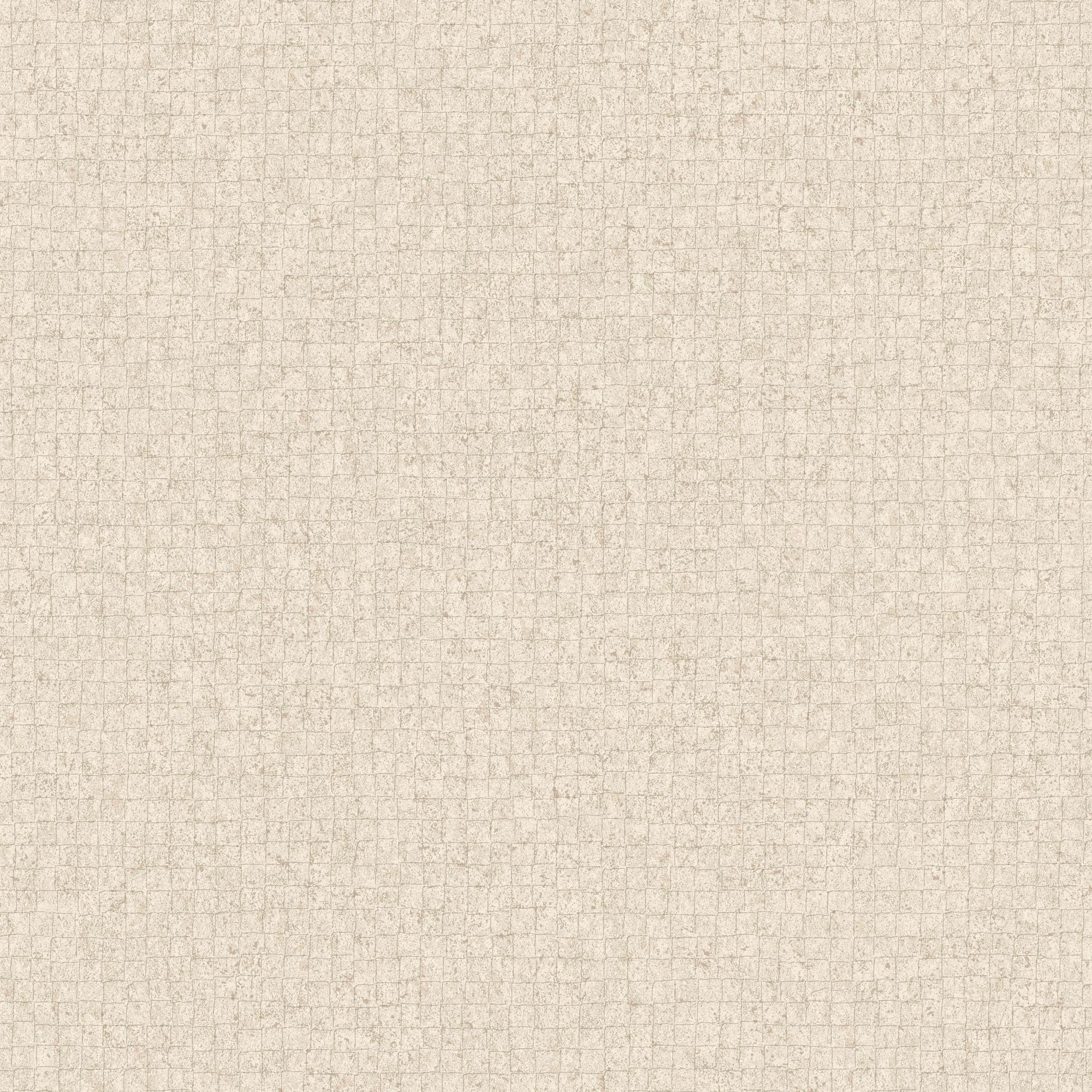 Gold Tivoli Cream Mosaic Embossed Wallpaper | DIY at B&Q