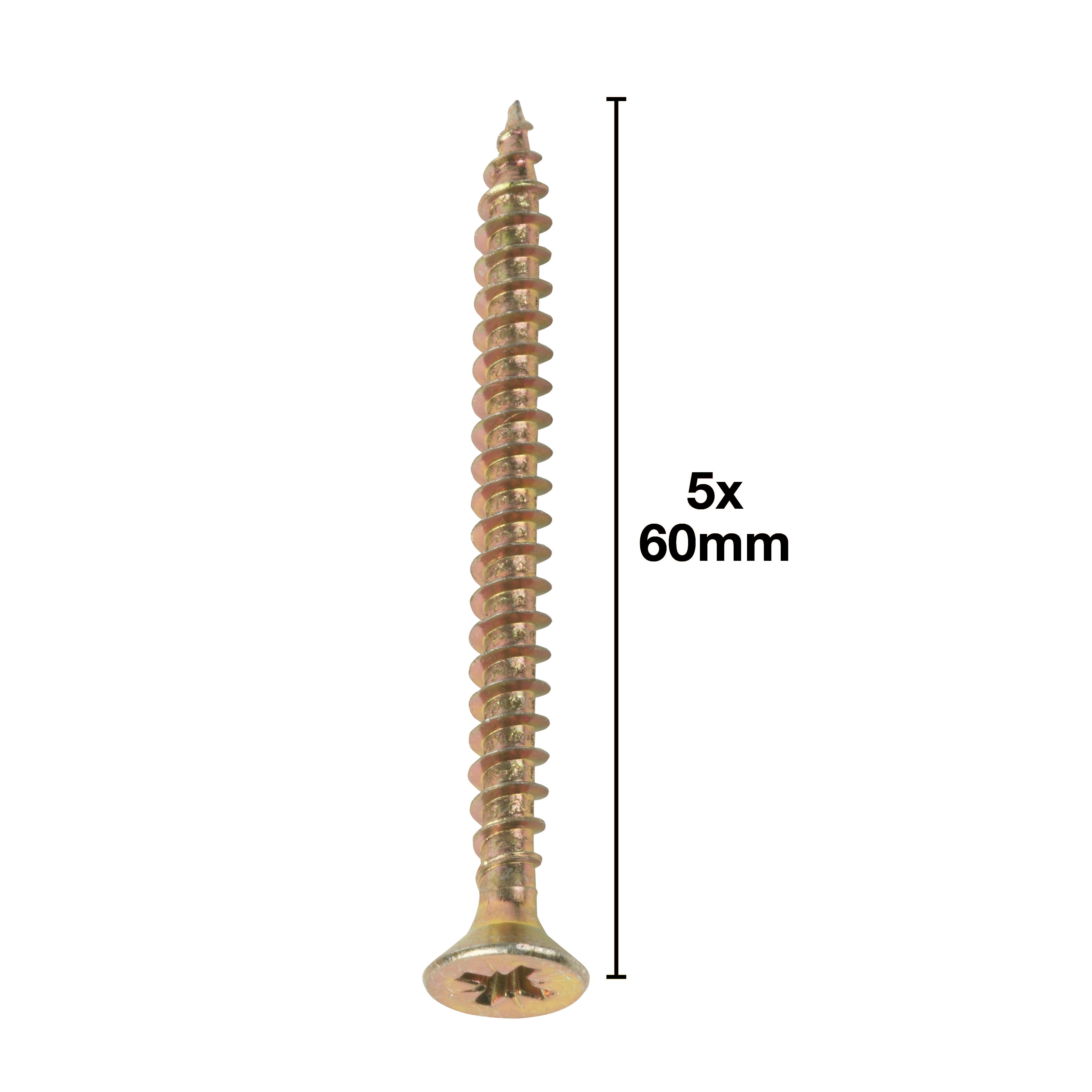 Goldscrew PZ Flat countersunk Yellow-passivated Carbon steel Screw (Dia ...