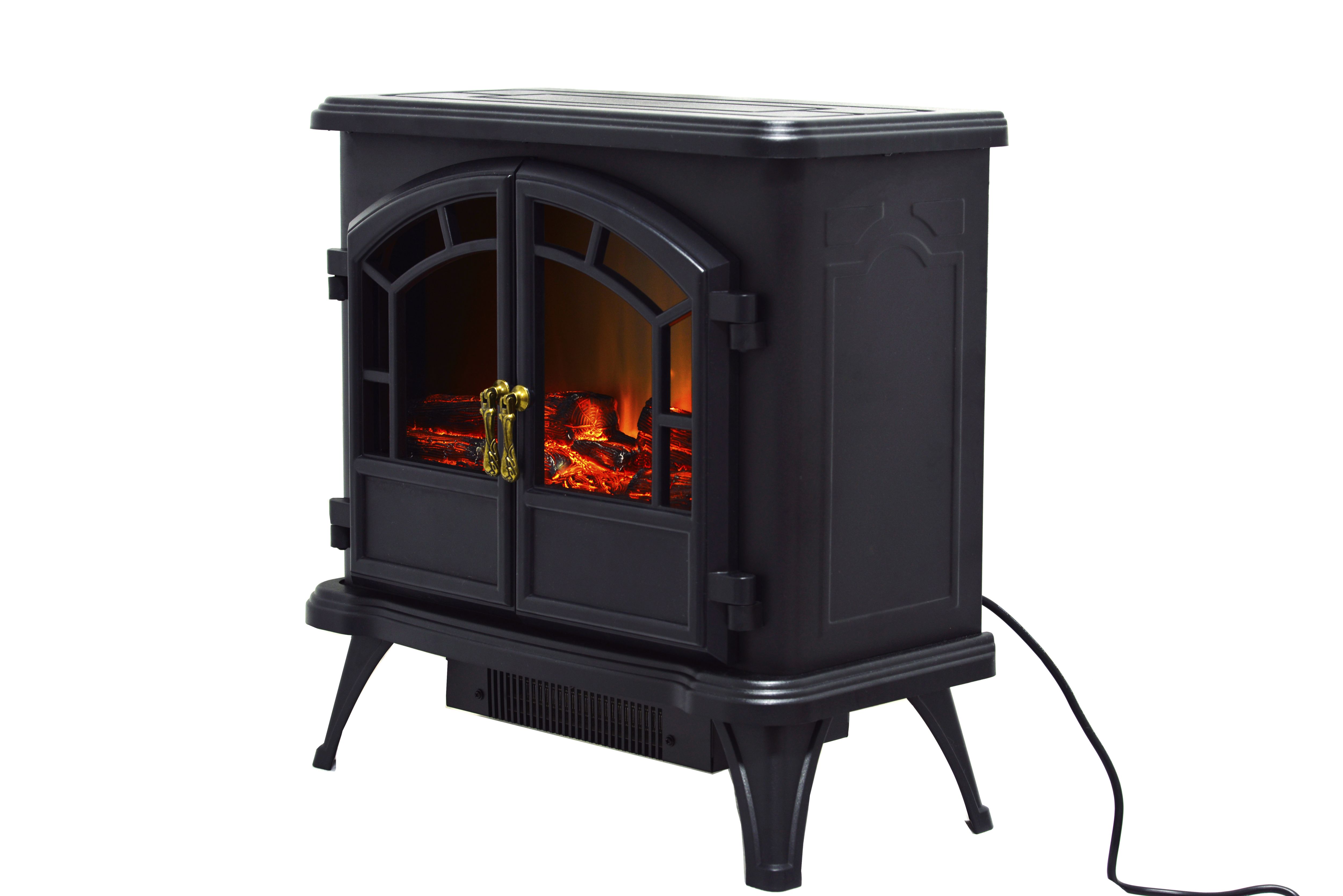 GoodHome 1800W Matt Black Electric Stove (H)545mm (W)530mm